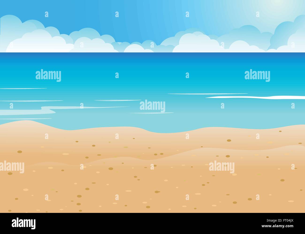 Beach and blue sea background Stock Vector Image & Art - Alamy