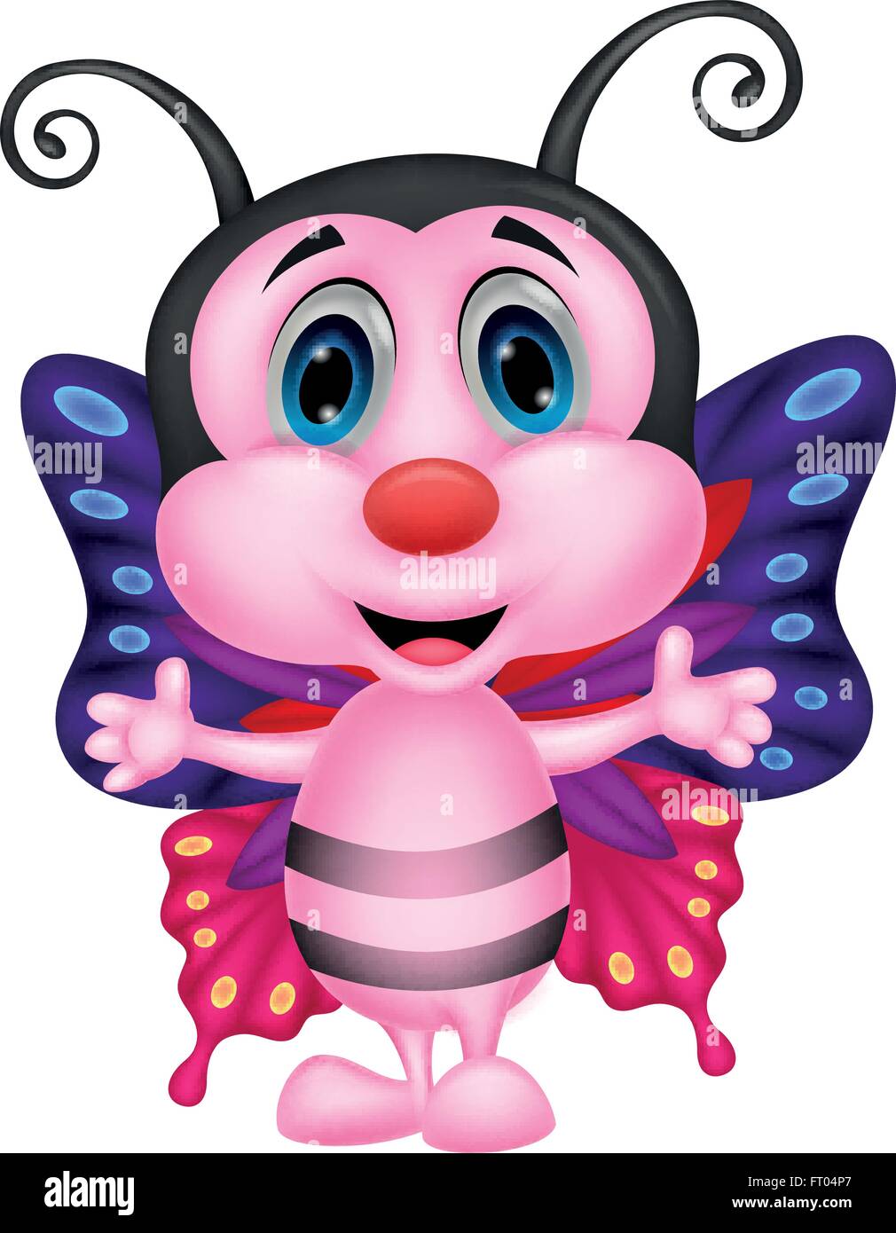Happy butterfly cartoon Stock Vector Image & Art - Alamy