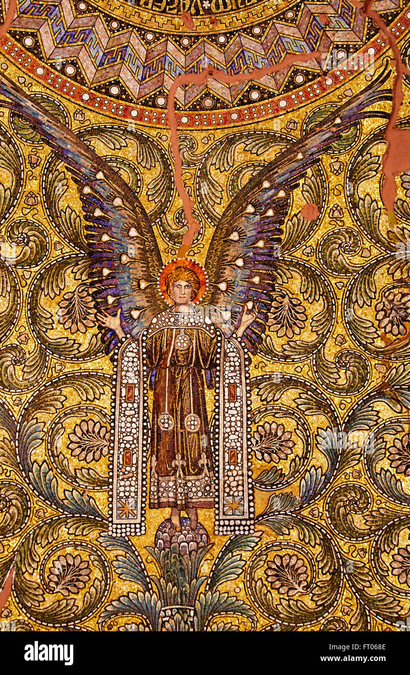 The Protestant Kaiser Wilhelm Memorial Church Murals adorn the ceiling ...