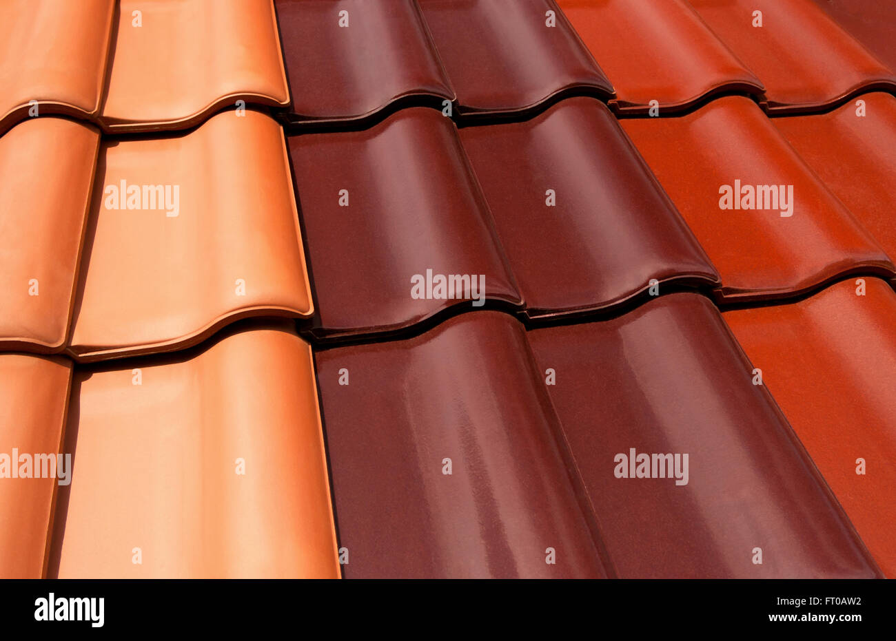 Roof tiles in various colours Stock Photo - Alamy