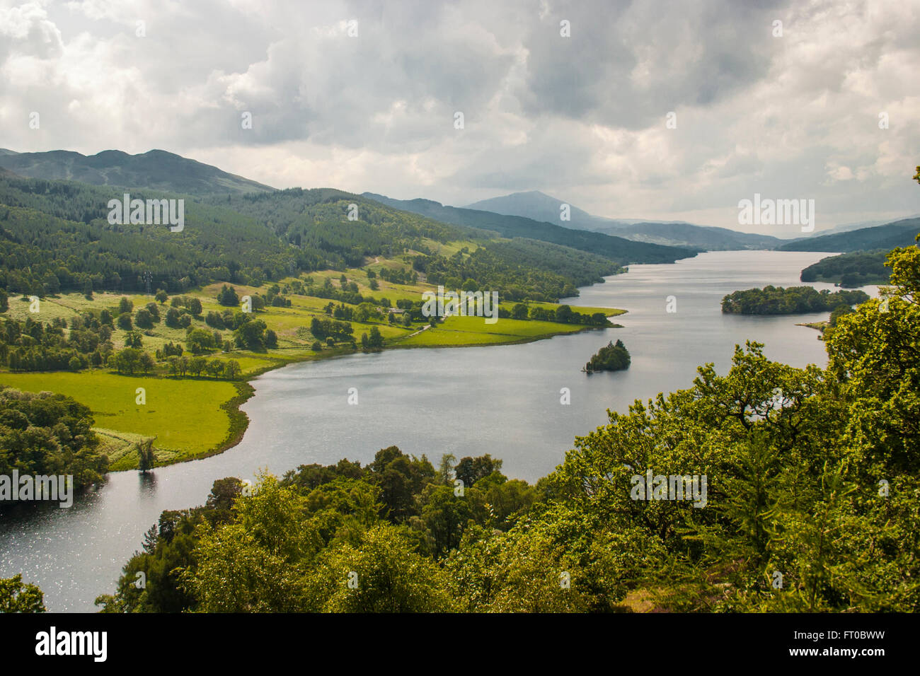 Loch Tummel and Schiehallion from the Queen's View Stock Photo - Alamy