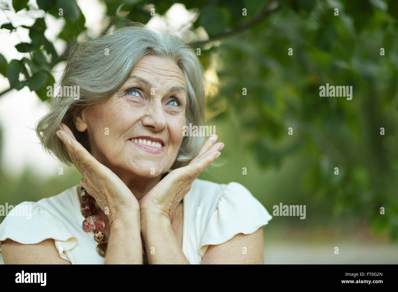 smiling old woman Stock Photo - Alamy