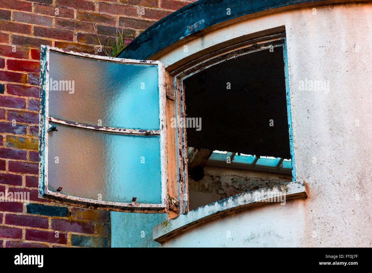 Open Curved Window in the Abandoned Creamery, Great Torrington, Devon ...