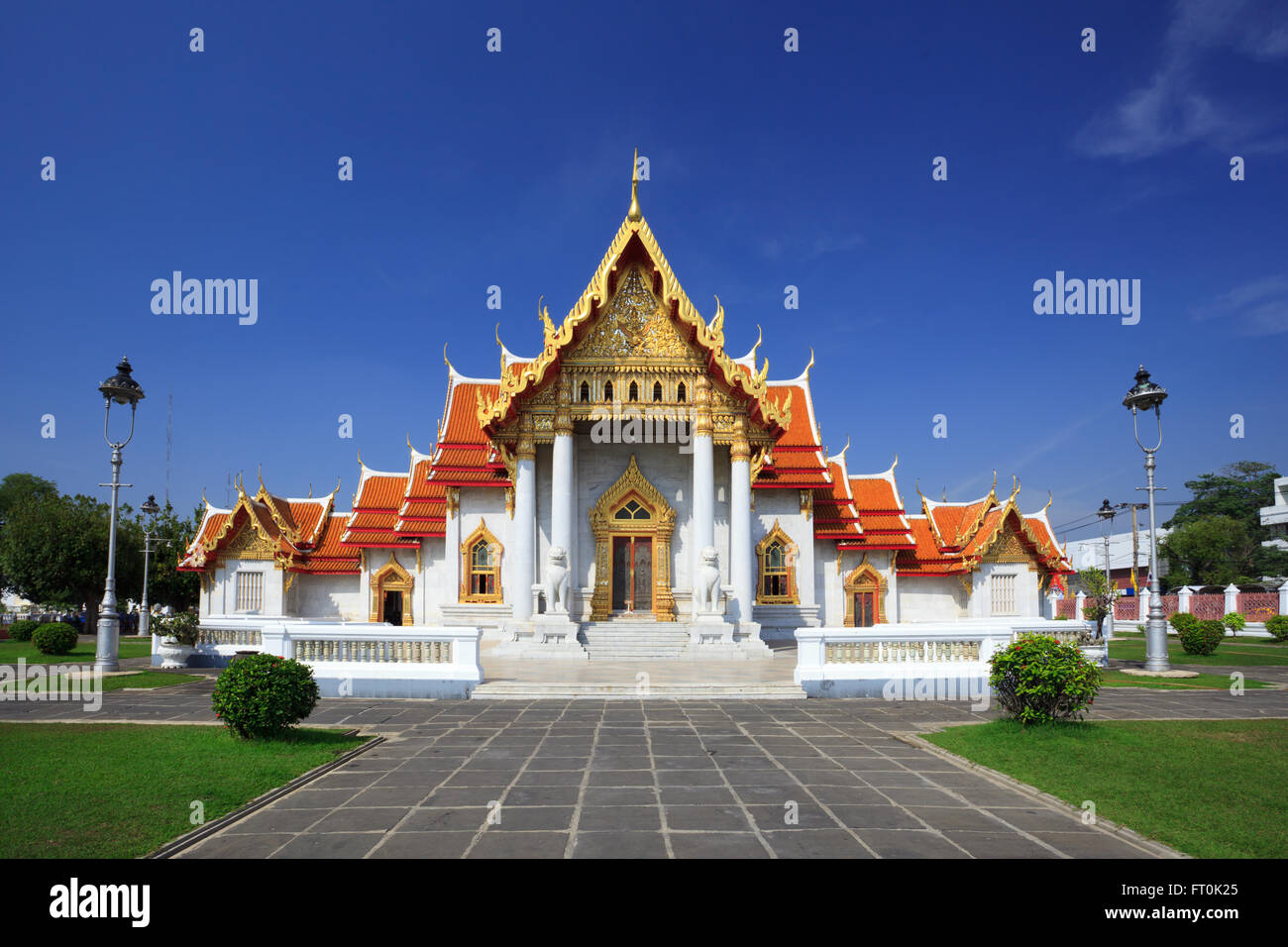 The Marble Temple(Wat Benchamabophit ), Bangkok, Thailand Stock Photo ...