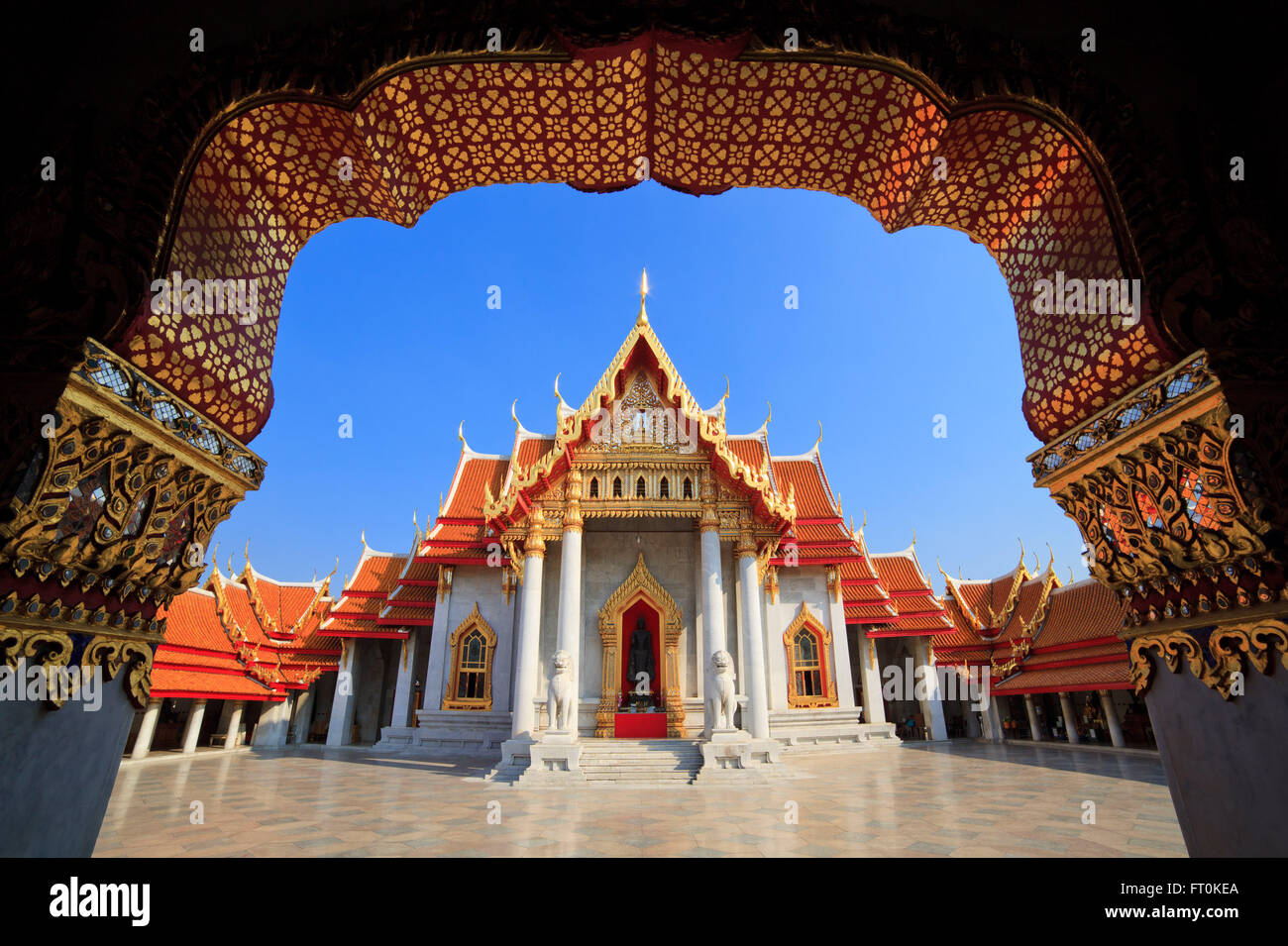 The Marble Temple(Wat Benchamabophit ), Bangkok, Thailand Stock Photo ...