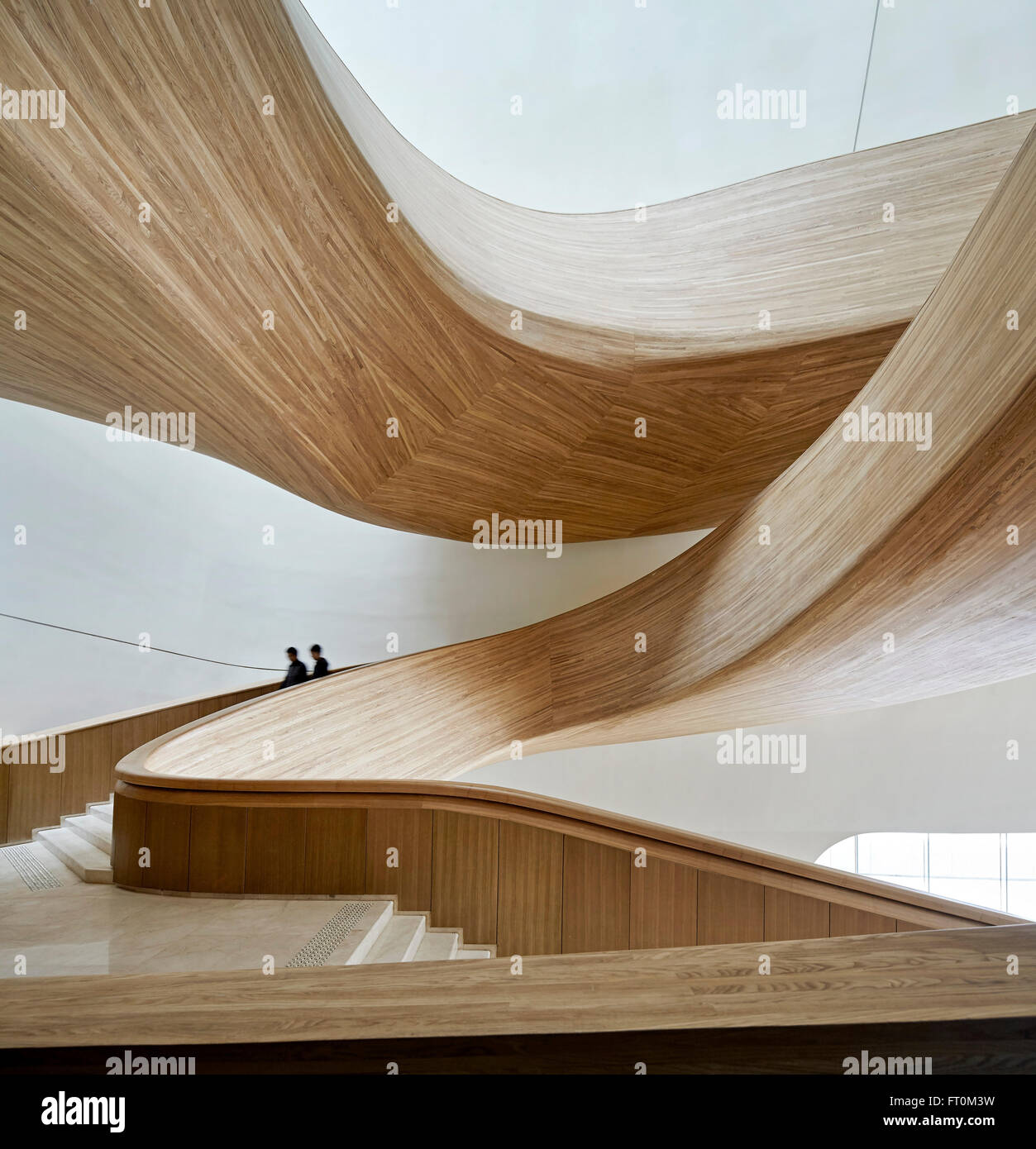 Timber sculpted stairway harbin opera house hi-res stock photography ...