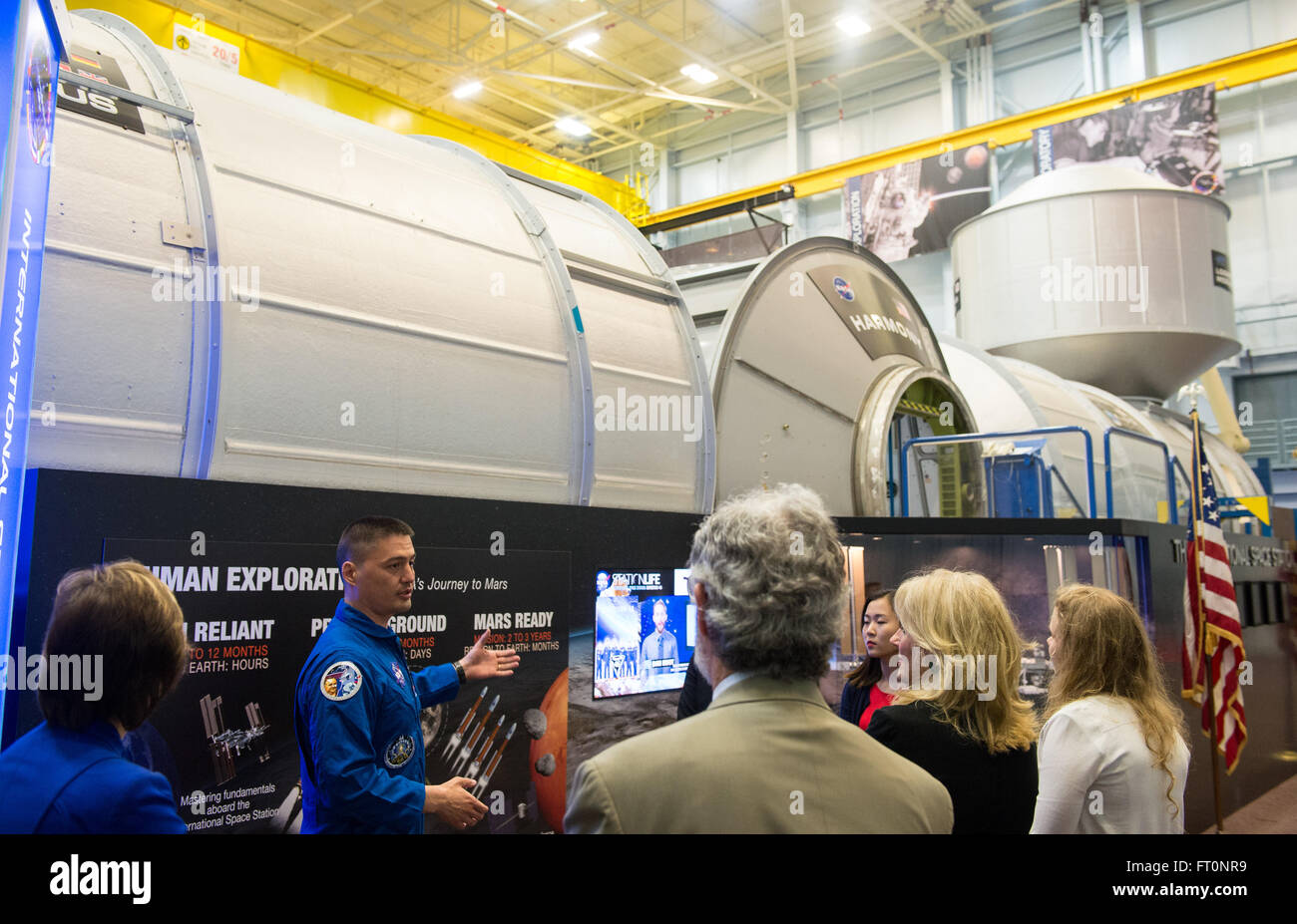 NASA astronaut Kjell Lindgren, alongside Ellen Ochoa, Dr. John Holdren ...