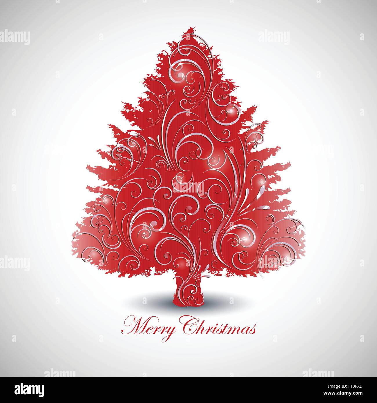 Christmas tree abstract scroll shape design EPS 10 Stock Vector Image ...