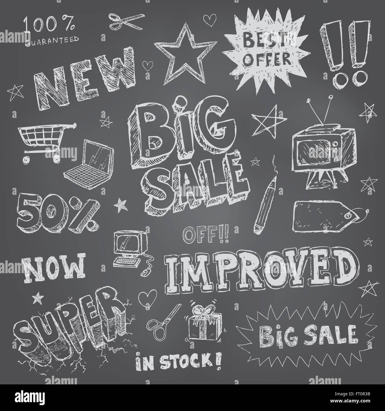 Vintage chalk board Stock Vector Images - Alamy