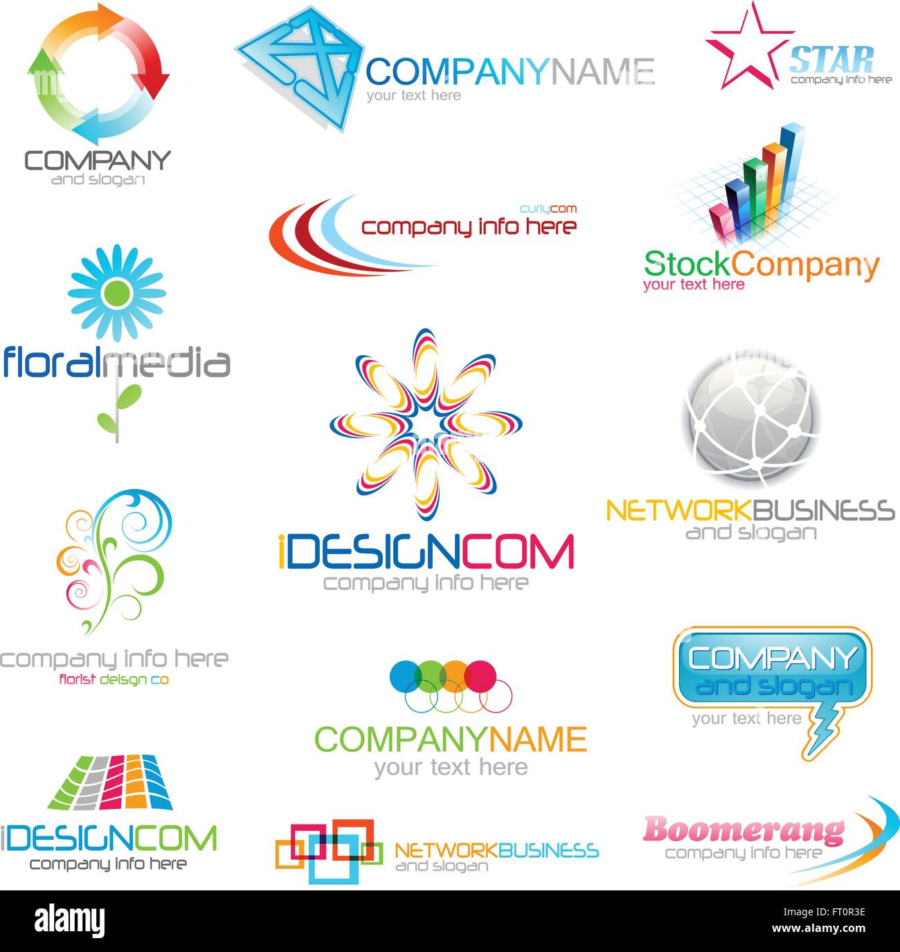 Set of corporate vector logo templates Stock Vector Image & Art - Alamy
