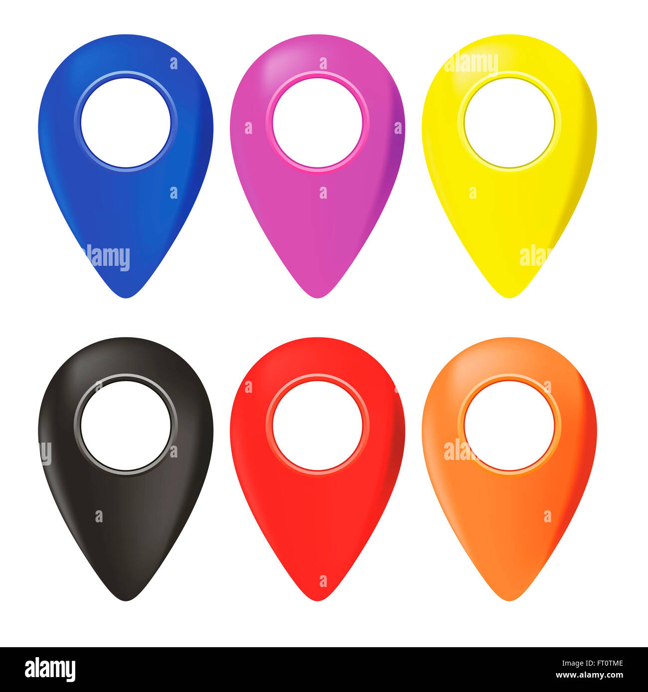 Set of Map Marker Icons Stock Photo - Alamy
