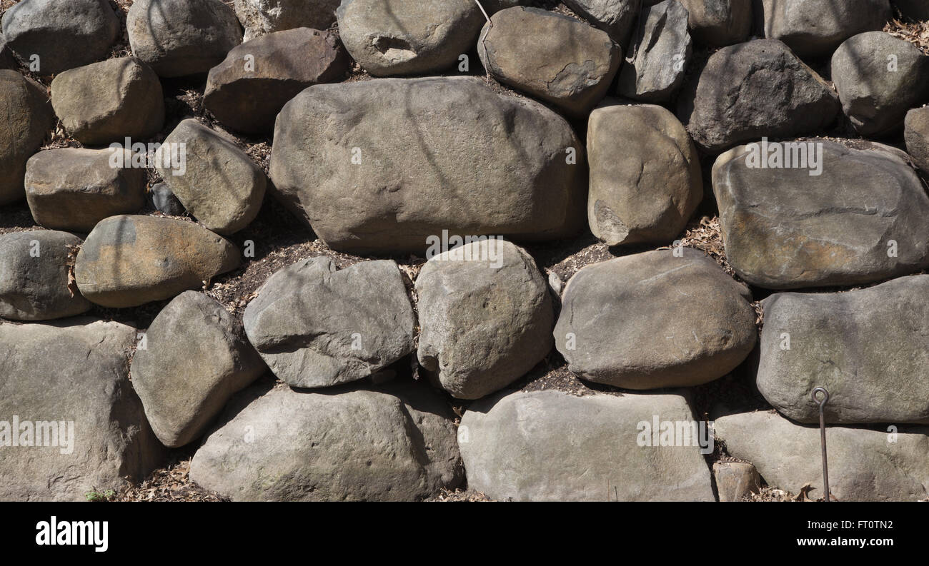 Section of a stone wall Stock Photo - Alamy