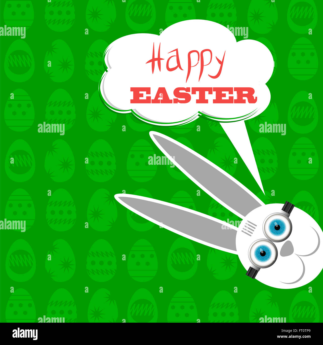 Easter Bunny. White Rabbit Stock Photo - Alamy