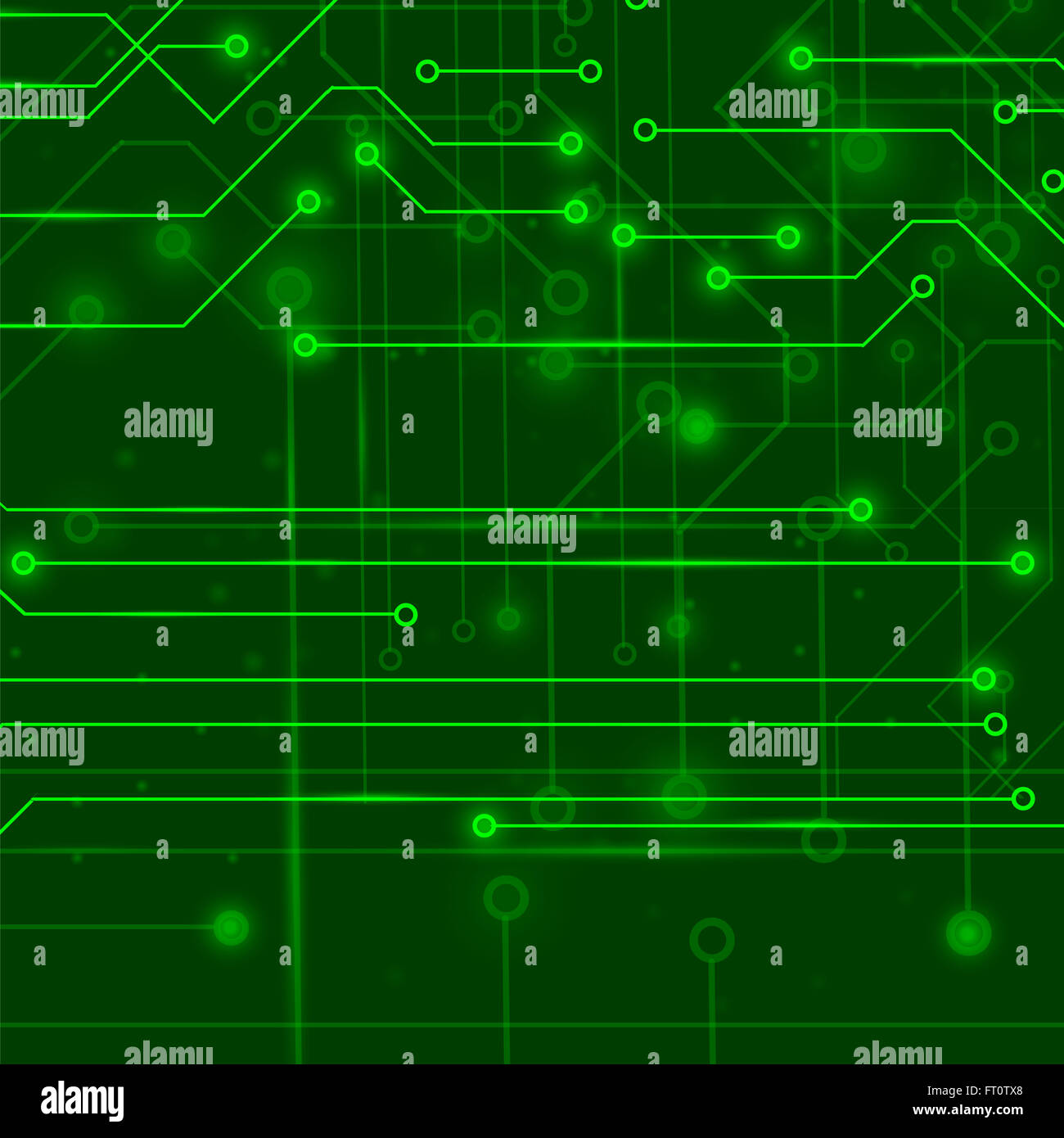 Modern Computer Technology Green Background Stock Photo - Alamy