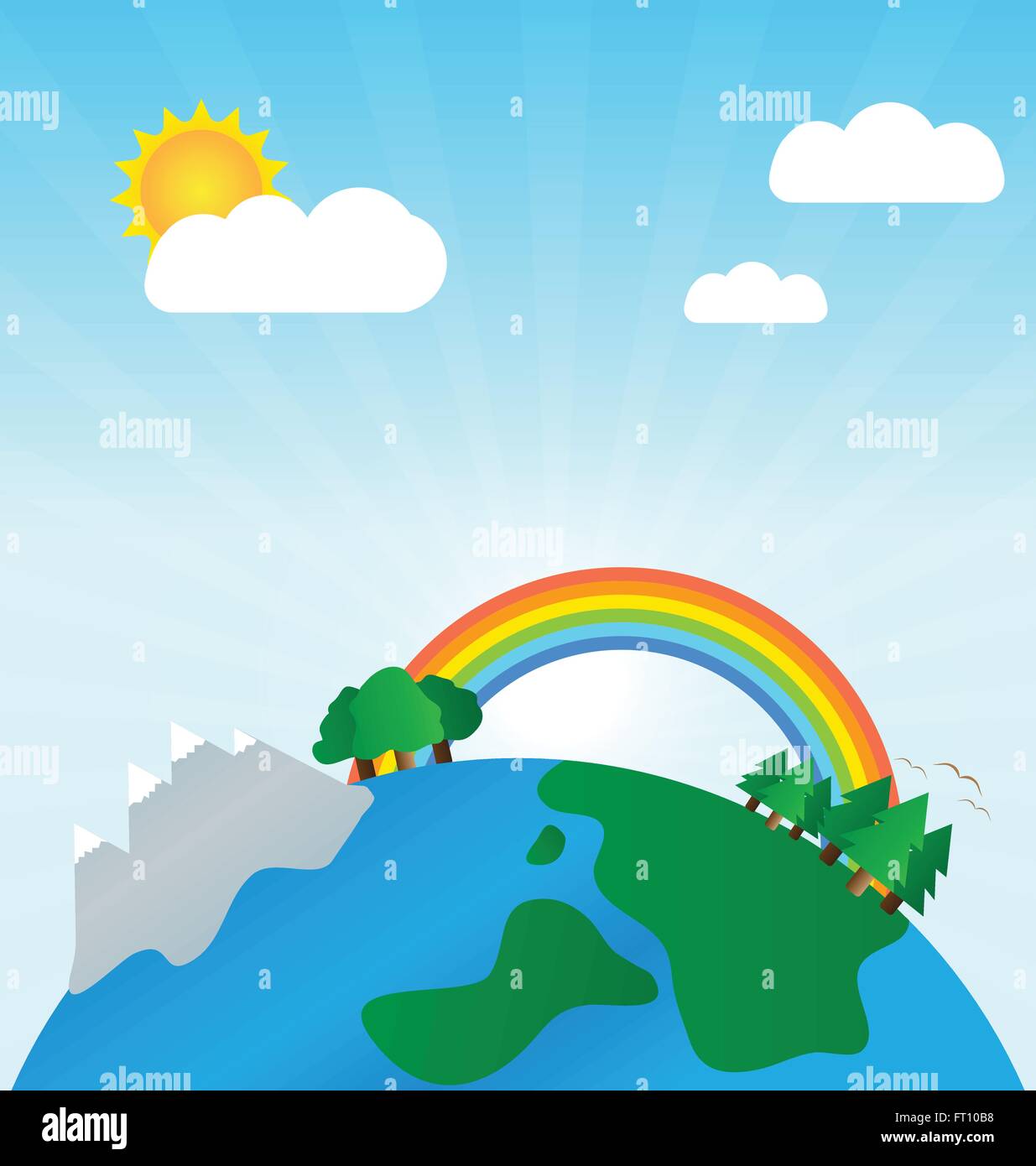 The earth in spring time development with environmental conservation ...