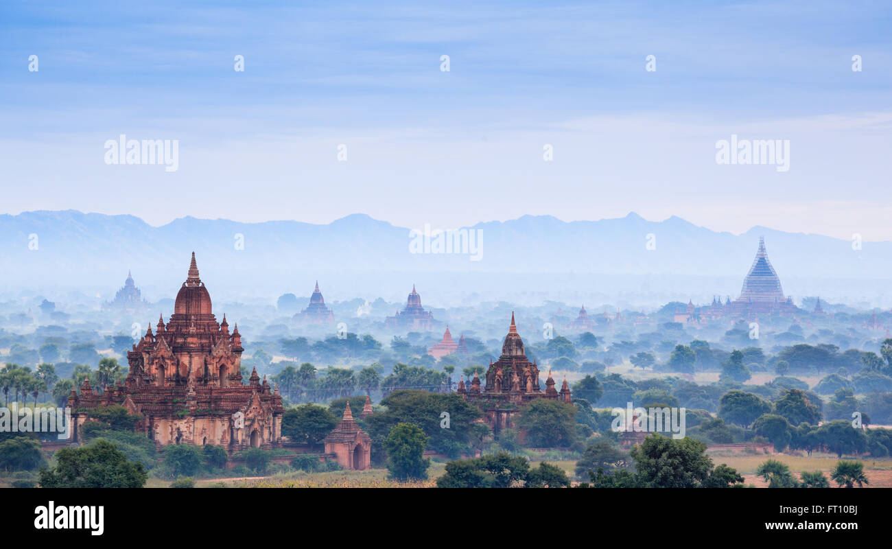 The Temples of bagan at sunrise, Bagan(Pagan), Myanmar Stock Photo - Alamy