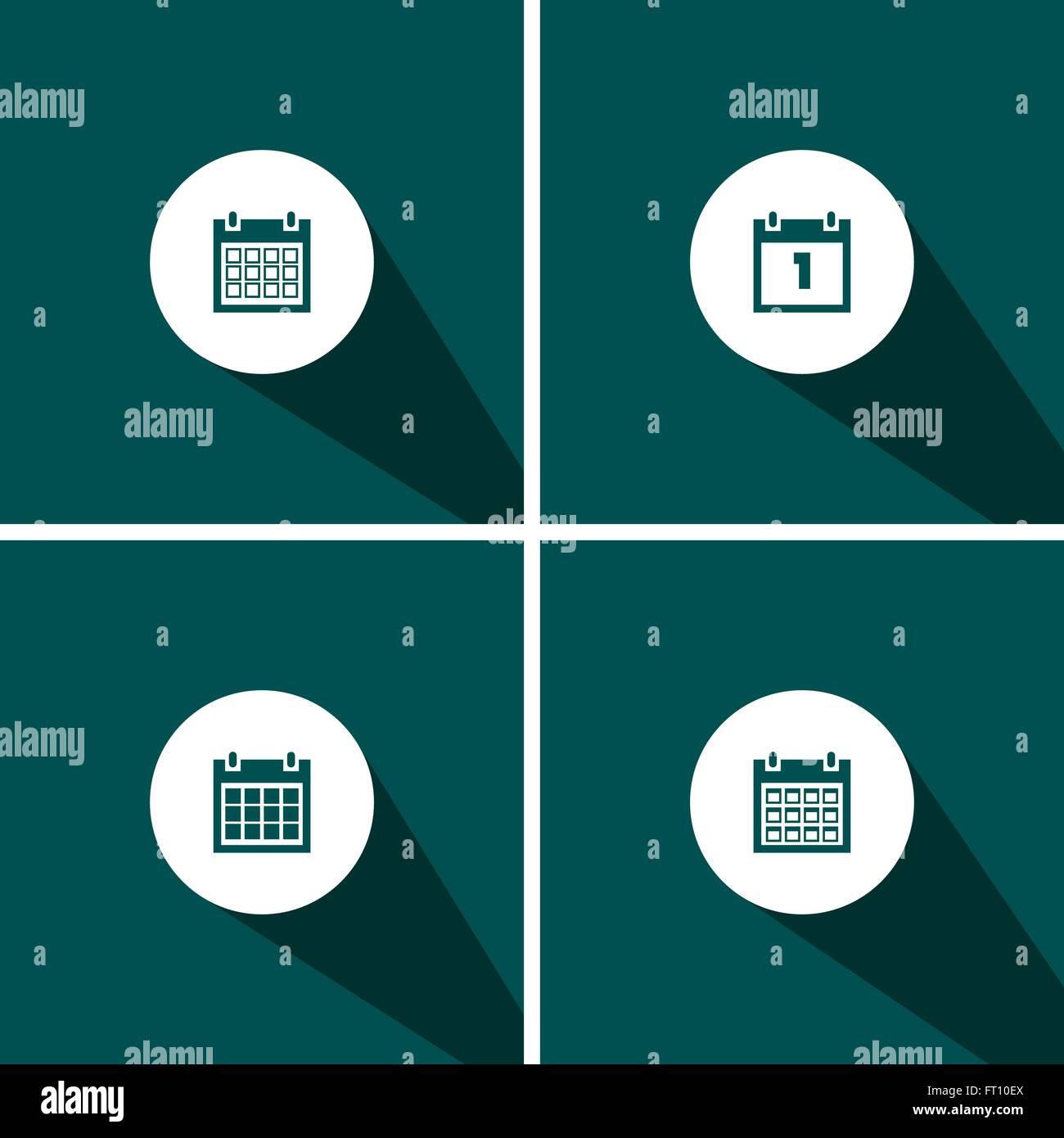 Calendar graphics set hi-res stock photography and images - Alamy