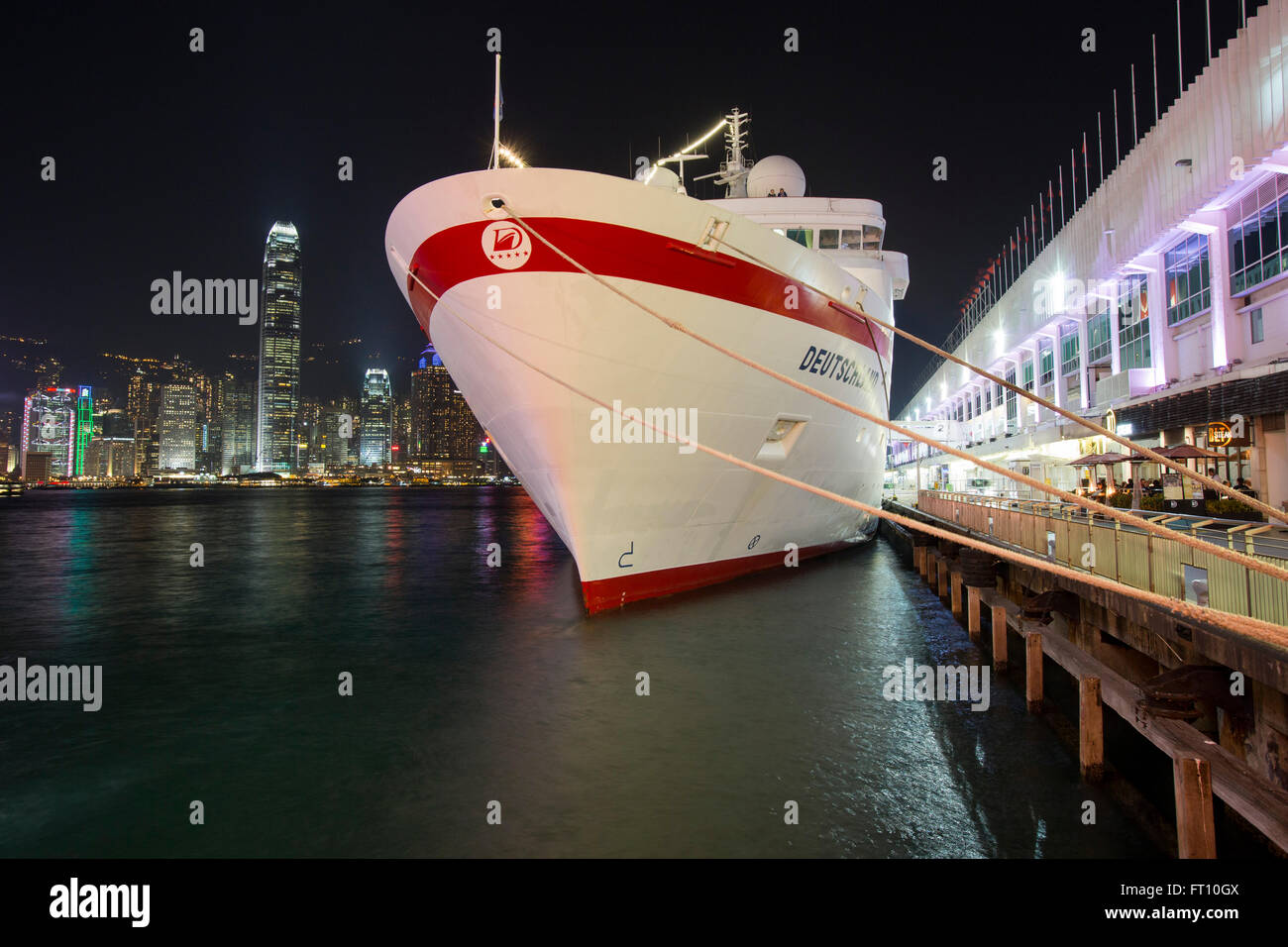 Cruise ship MS Deutschland, Reederei Peter Deilmann, at Ocean Terminal ...