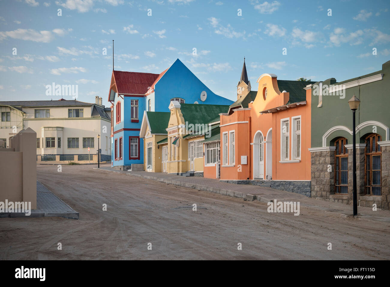 Typical German colonisation Art Nouveau architecture with rock church ...