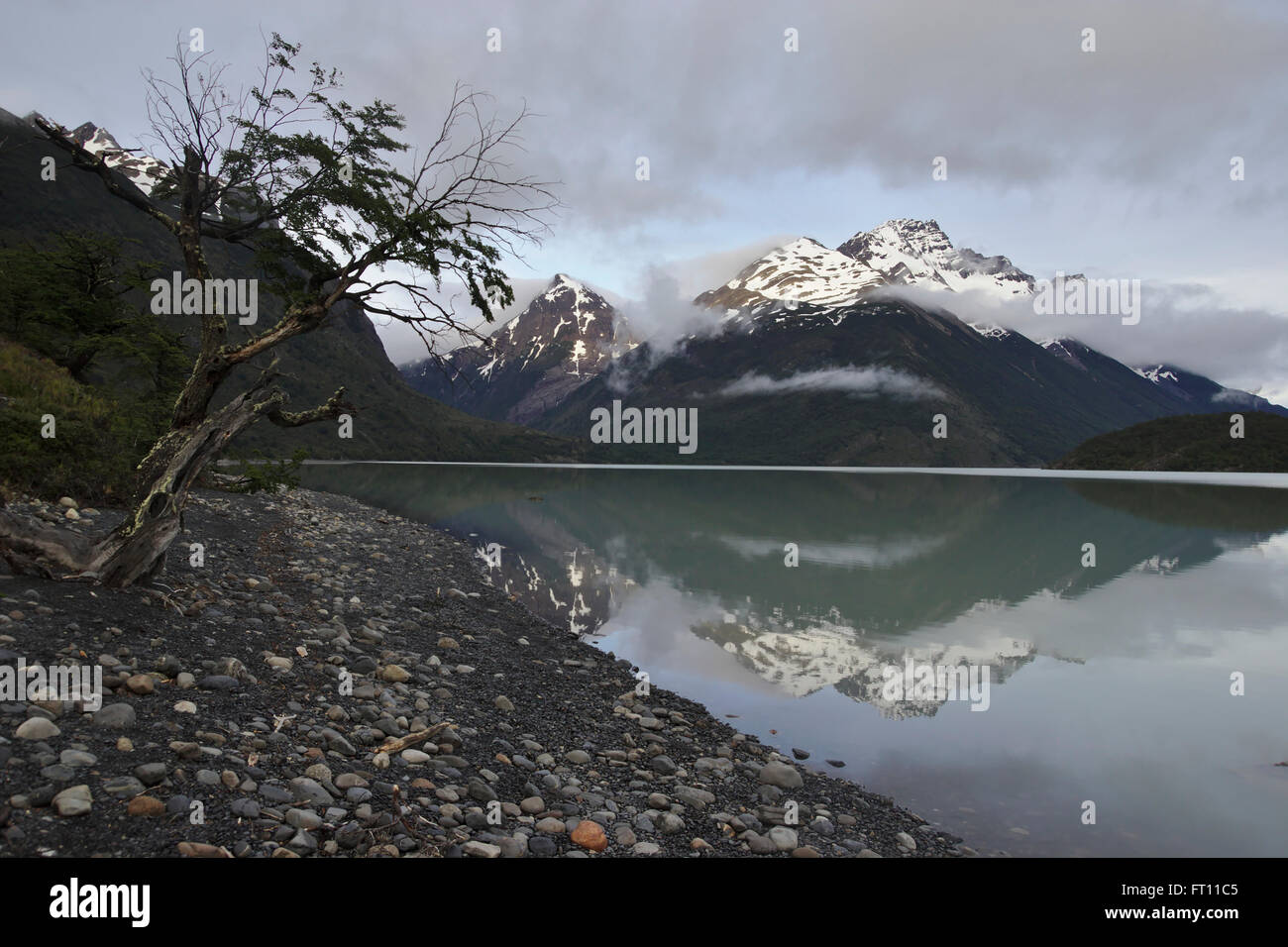 Lago Dickson near Refugio Dickson, Torres del Paine National Park ...