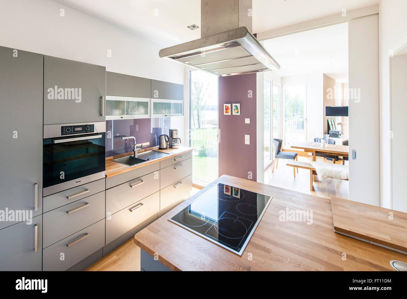 kitchen in a modern architecture style villa, Brandenburg, Germany ...