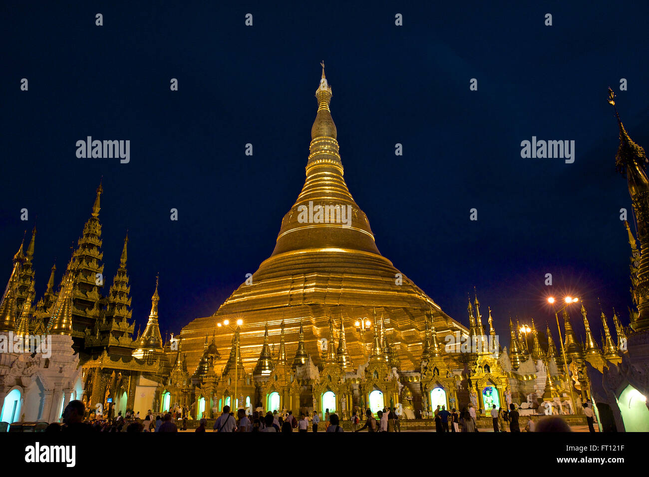 Shwedagon Pagoda, Yangon, Rangoon, capital of Myanmar, Burma Stock ...