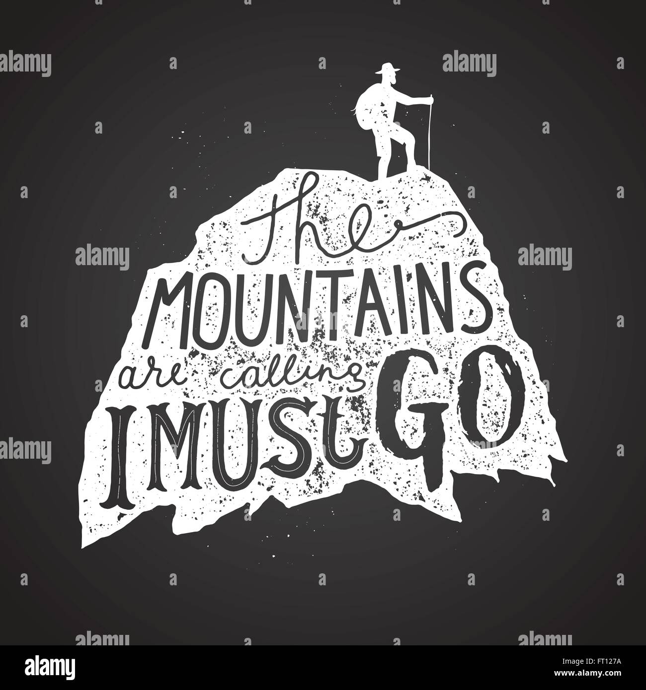 Hiker camping on mountain Stock Vector Images - Alamy