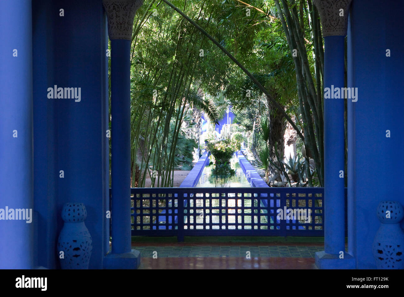 YSL's garden, Majorelle Garden, Marrakech, Morocco Stock Photo - Alamy