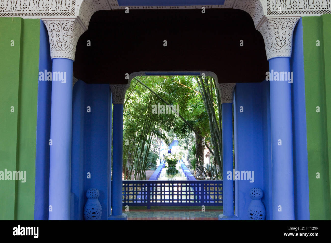 YSL's garden, Majorelle Garden, Marrakech, Morocco Stock Photo - Alamy