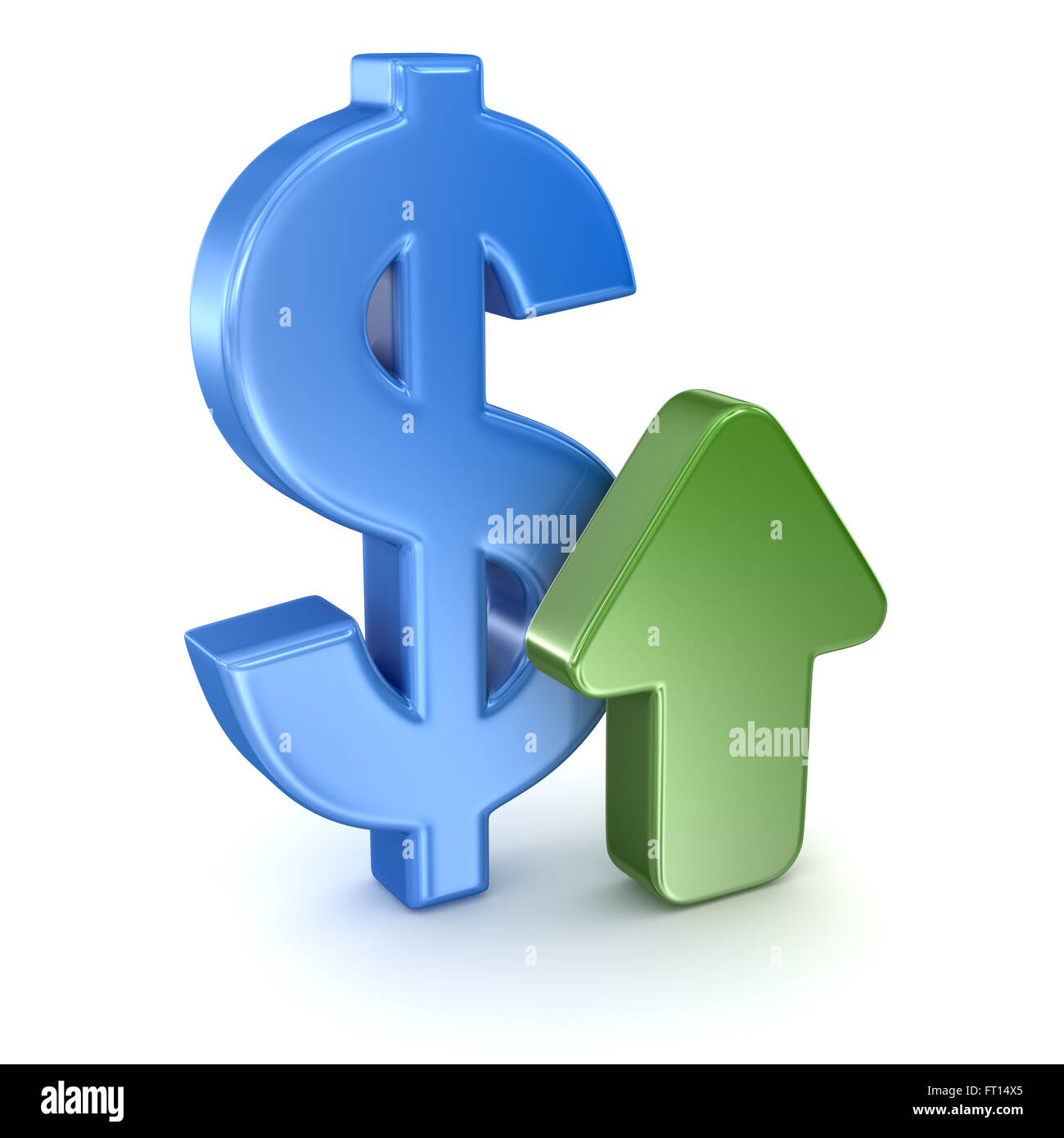 Dollar Sign and Arrow Stock Photo - Alamy