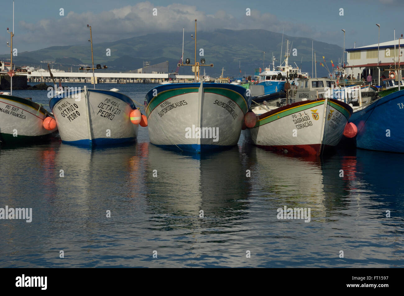 Port of Ponta Delgada. São Miguel Island. Azores. Portugal Stock Photo ...