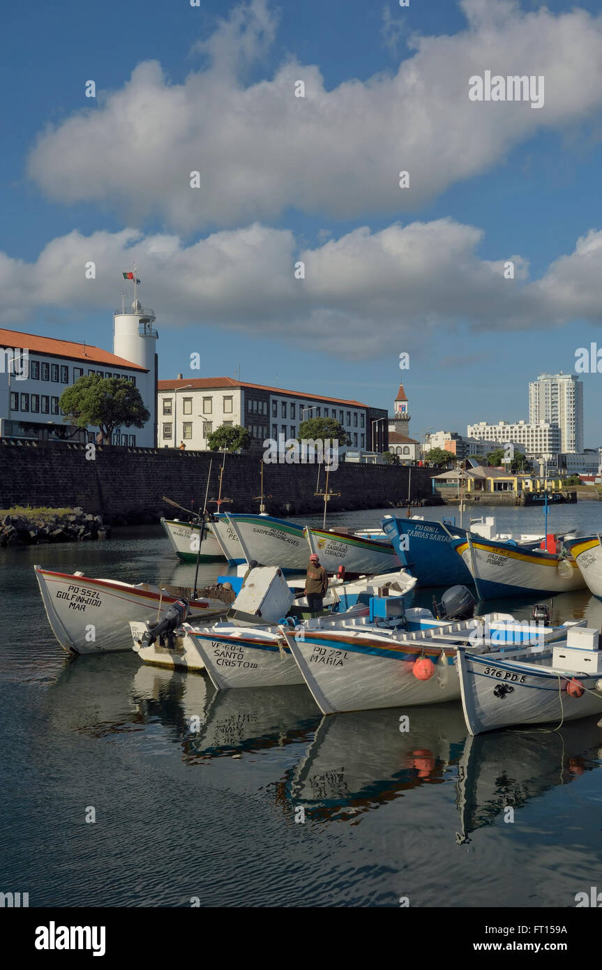 Port of Ponta Delgada. São Miguel Island. Azores. Portugal Stock Photo ...