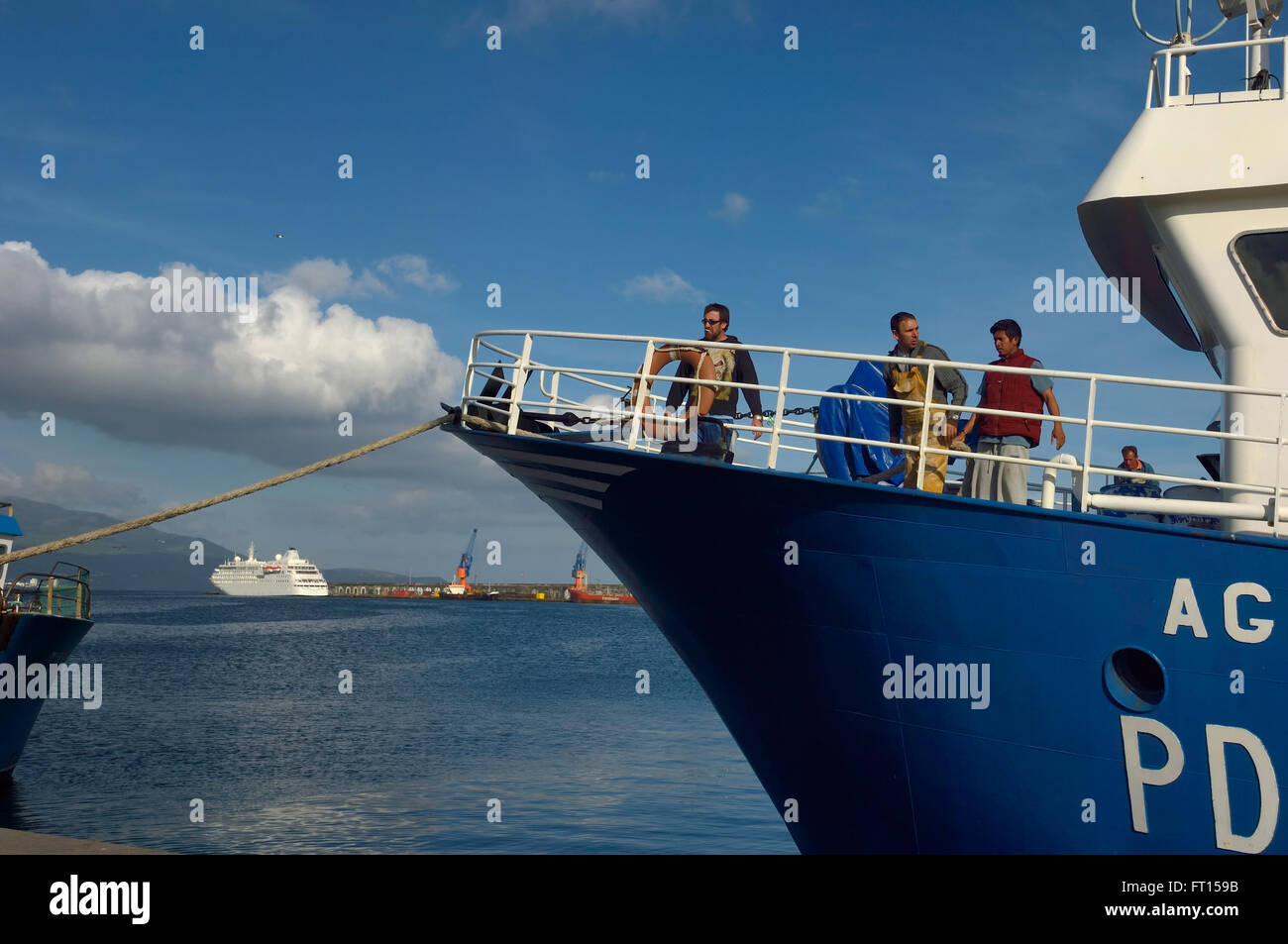 Port of Ponta Delgada. São Miguel Island. Azores. Portugal Stock Photo ...