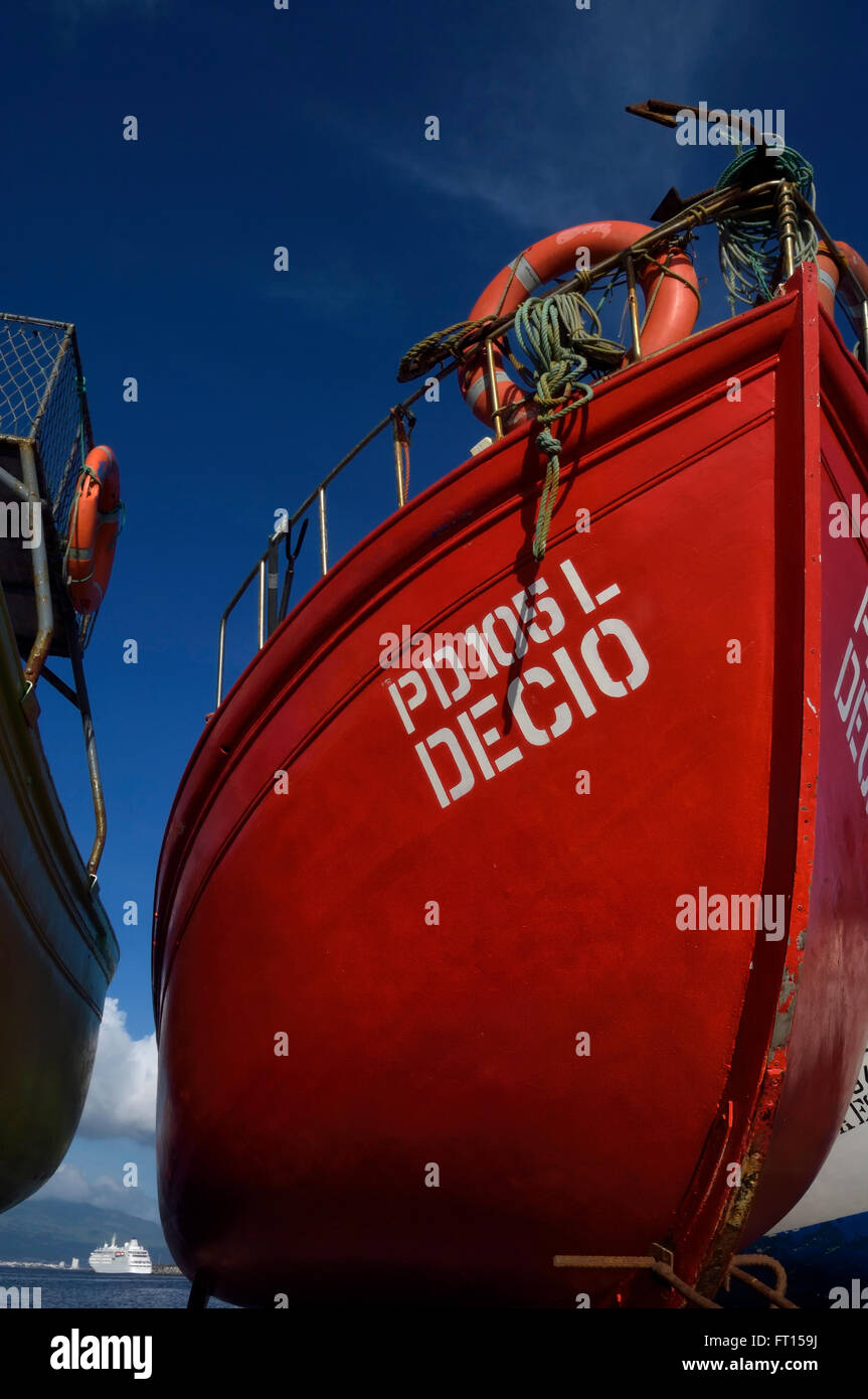 Port of Ponta Delgada. São Miguel Island. Azores. Portugal Stock Photo ...
