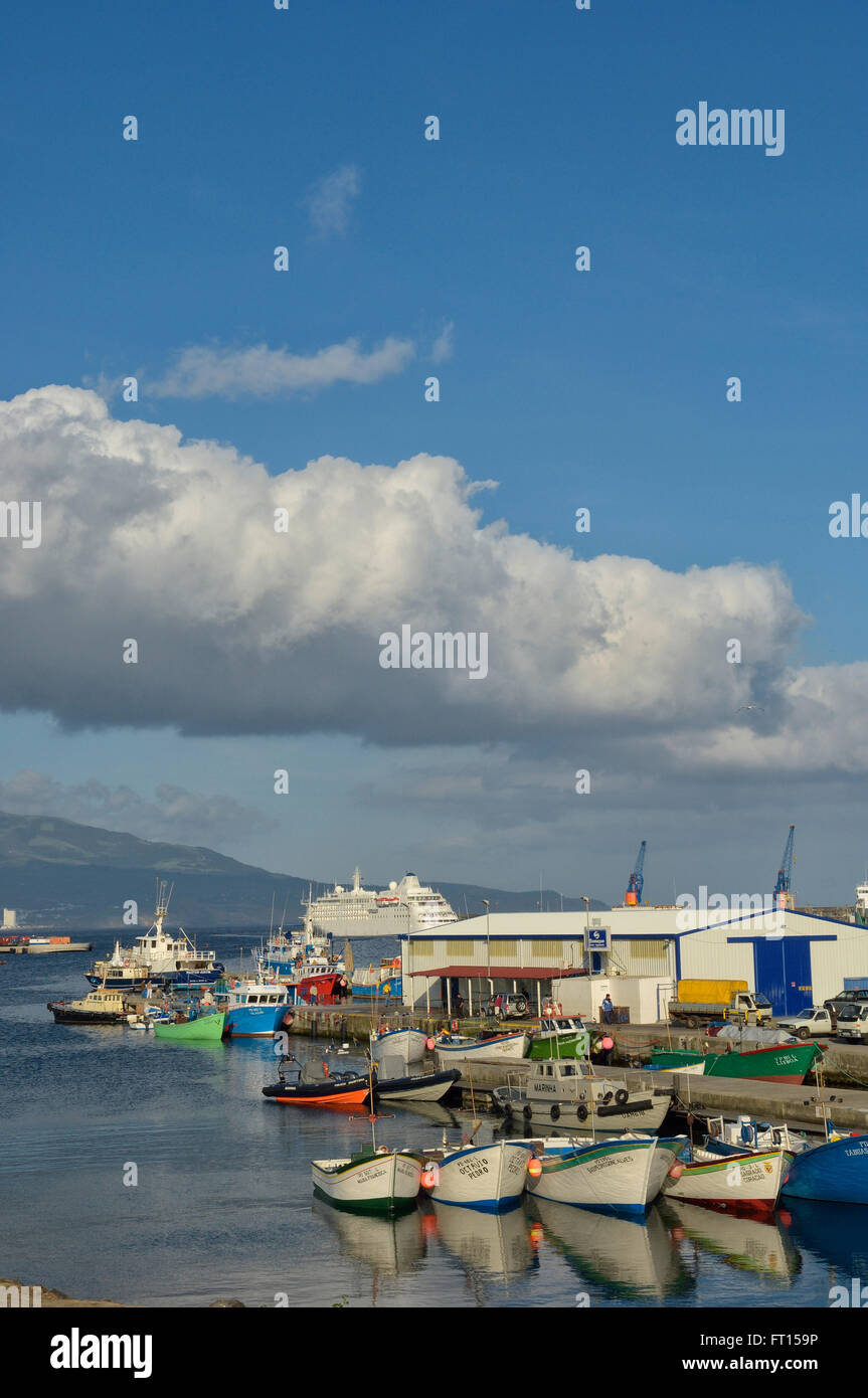 Port of Ponta Delgada. São Miguel Island. Azores. Portugal Stock Photo ...