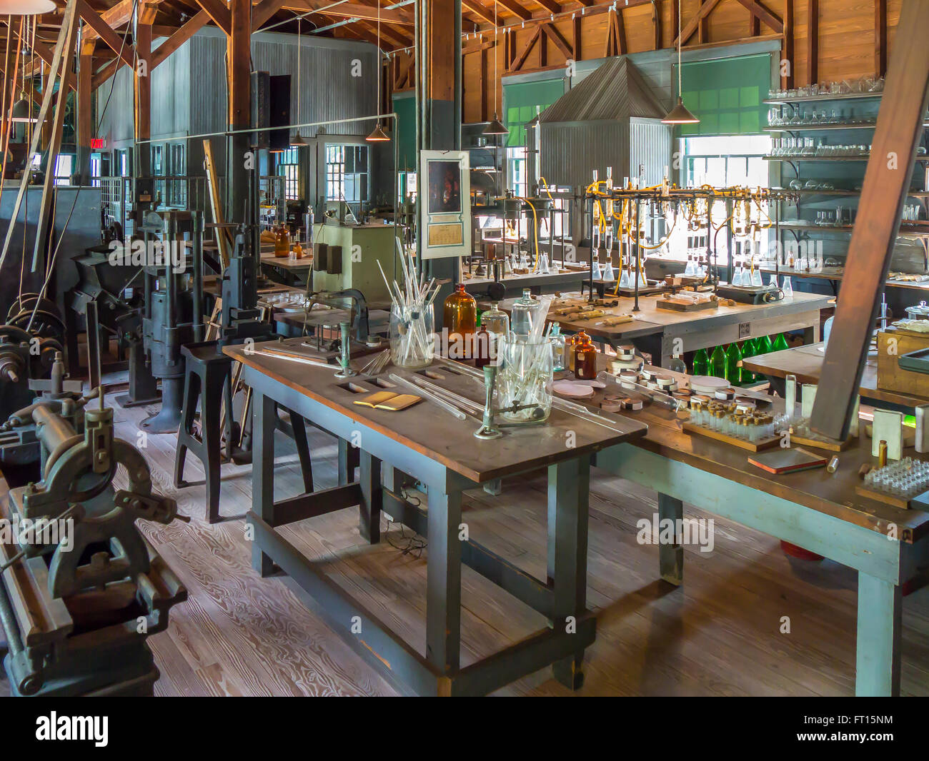 Interior of Thomas Edison lab at Edison and Ford Winter Estates in Fort ...