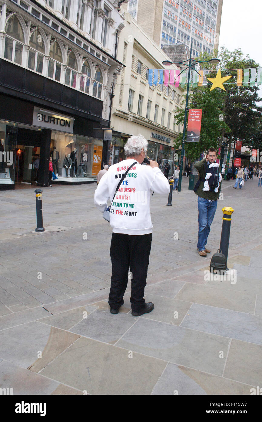 Christian preacher on street Stock Photo - Alamy