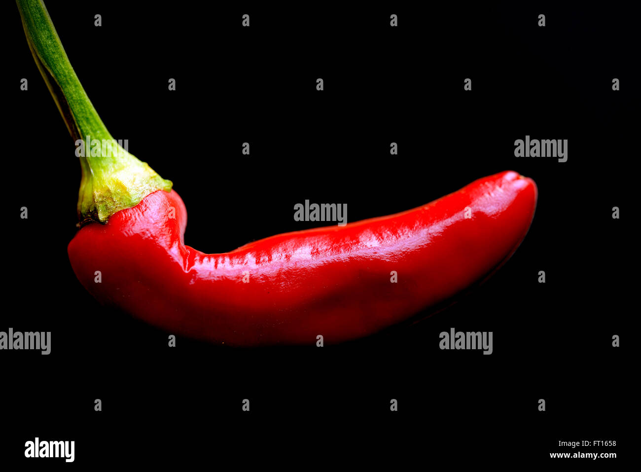 red chilli on black background Stock Photo - Alamy