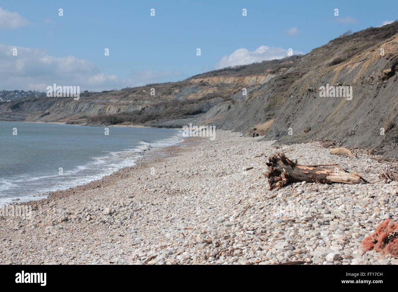 Charmouth beach and cliffs on Jurassic coast Stock Photo - Alamy