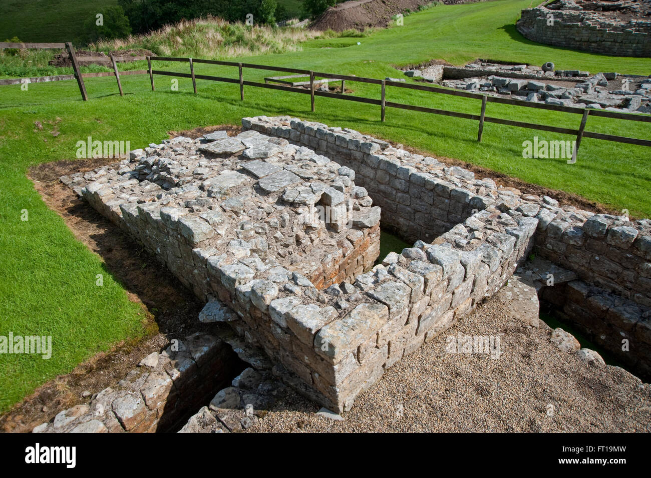 Ruins at Vindolanda Roman fort in England Stock Photo - Alamy