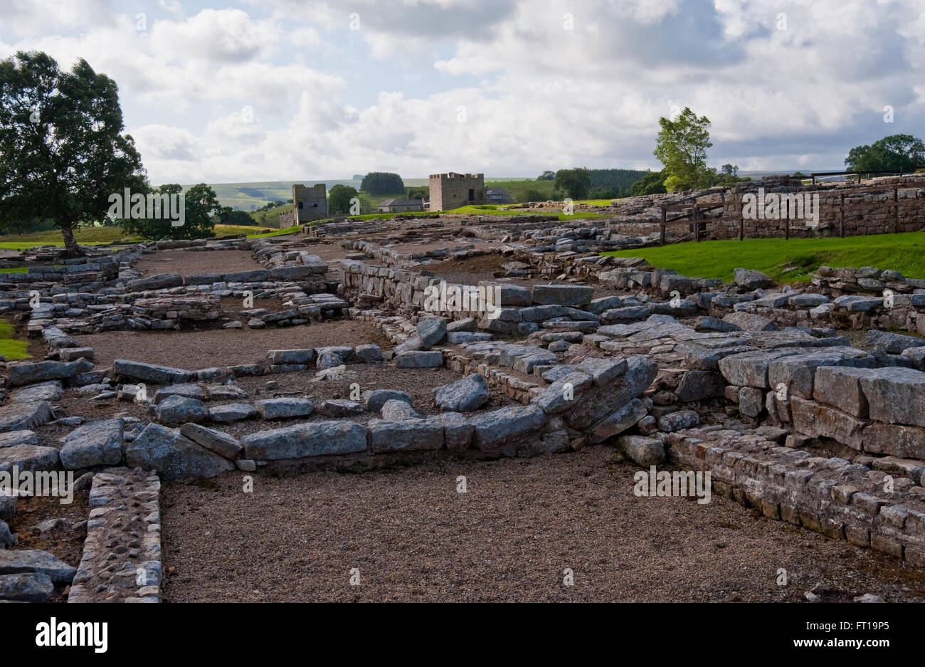 Ruins at Vindolanda Roman fort in England Stock Photo - Alamy