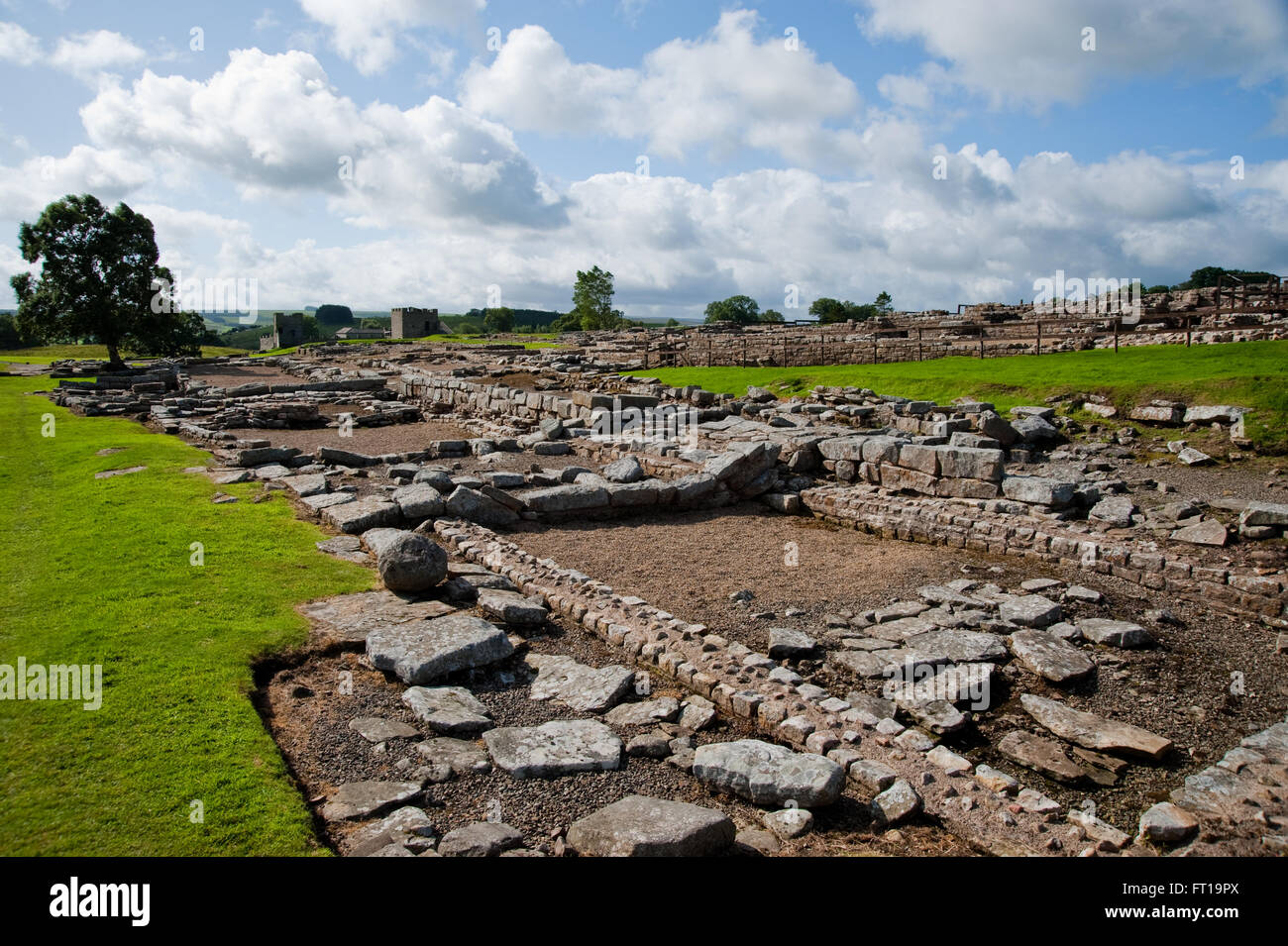 Ruins at Vindolanda Roman fort in England Stock Photo - Alamy