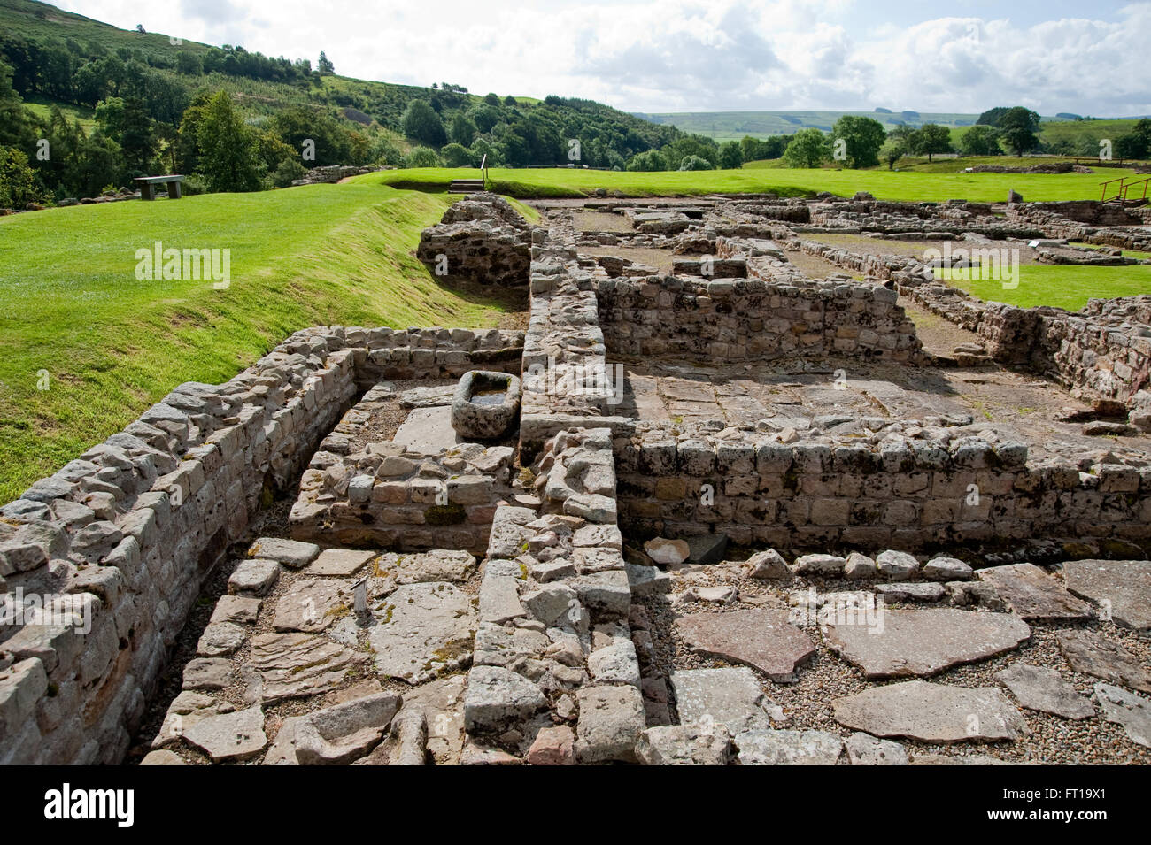 Ruins at Vindolanda Roman fort in England Stock Photo - Alamy