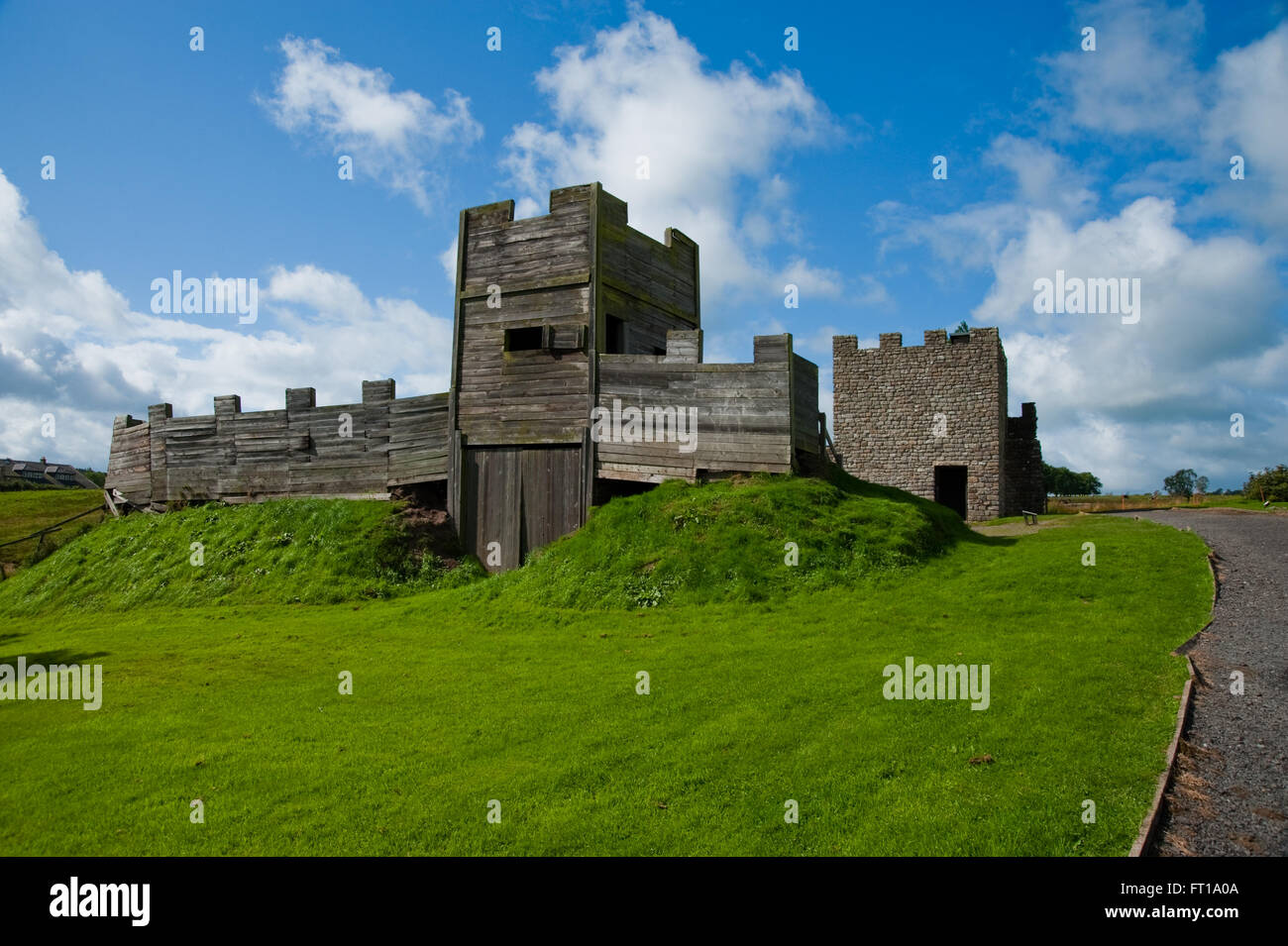Gatehouse reconstruction at Vindolanda Roman fort Stock Photo - Alamy