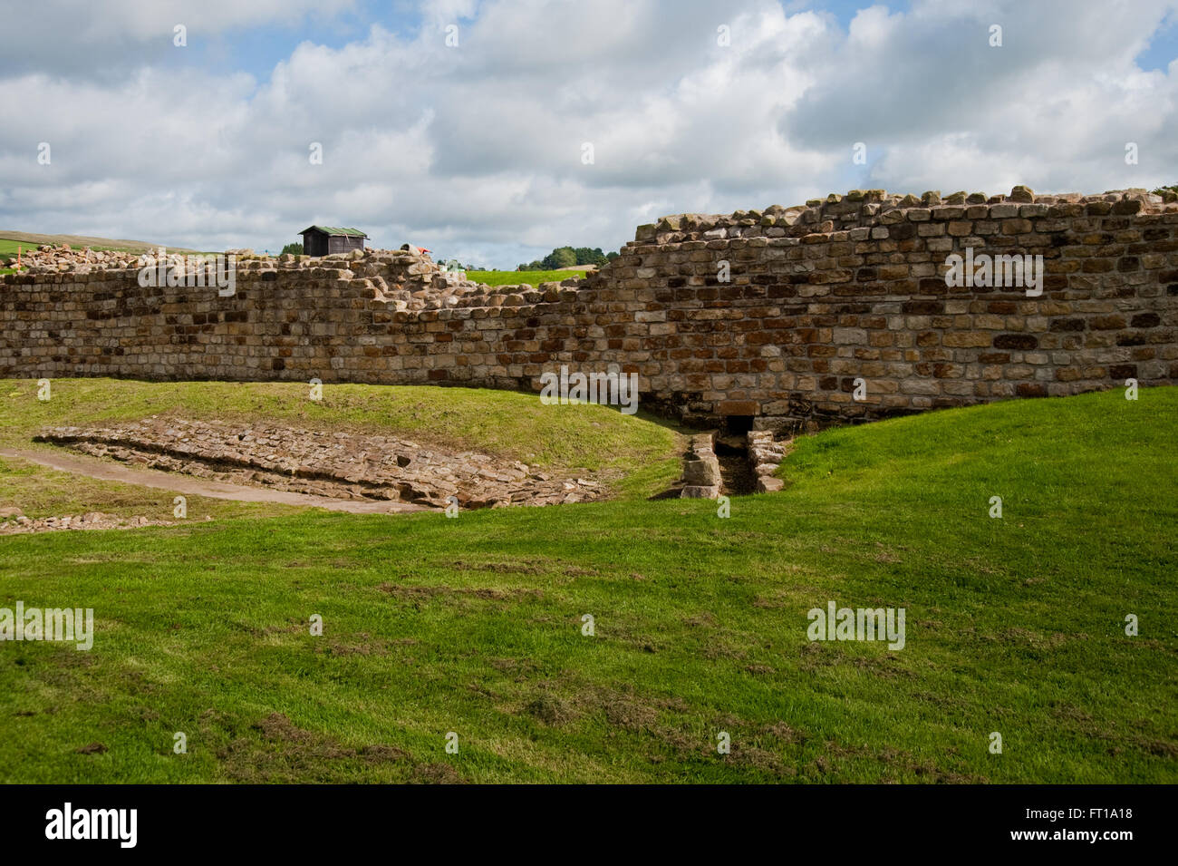 Ruins at Vindolanda Roman fort in England Stock Photo - Alamy