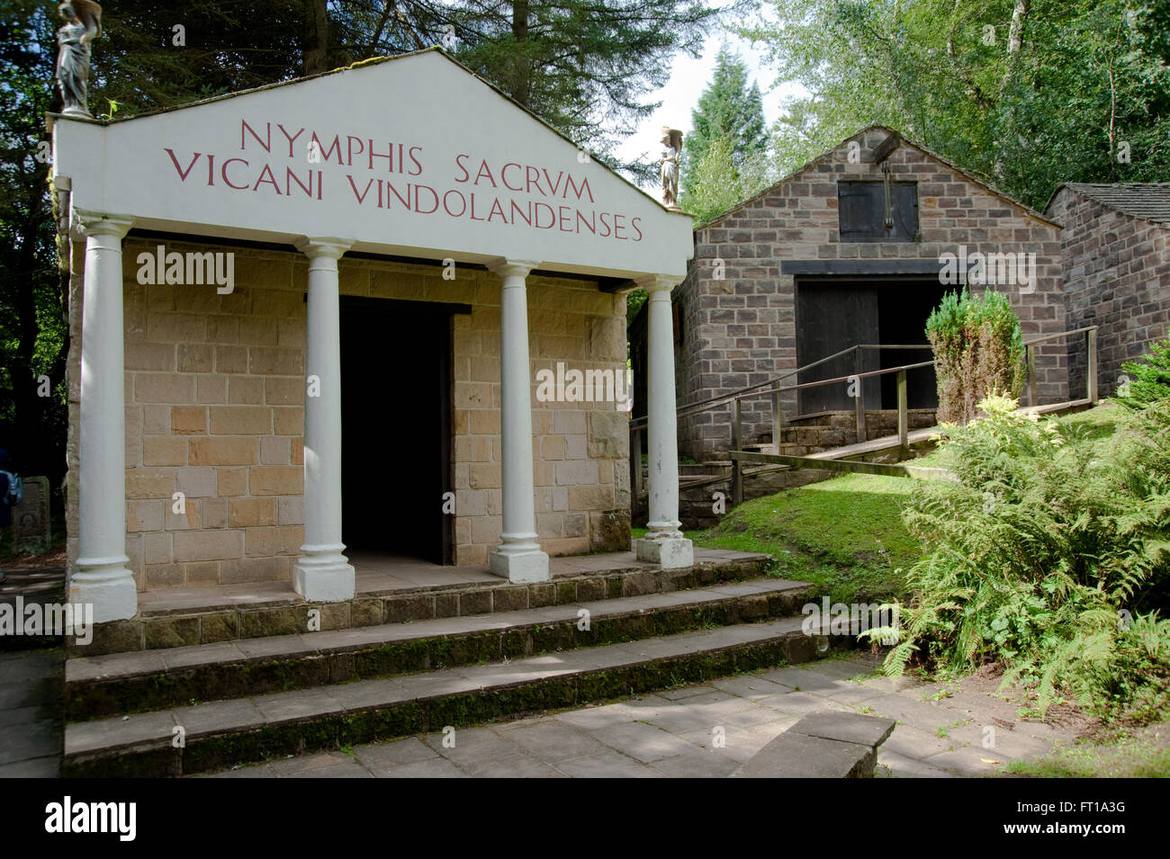 Temple recreation at Vindolanda Roman fort in England Stock Photo - Alamy