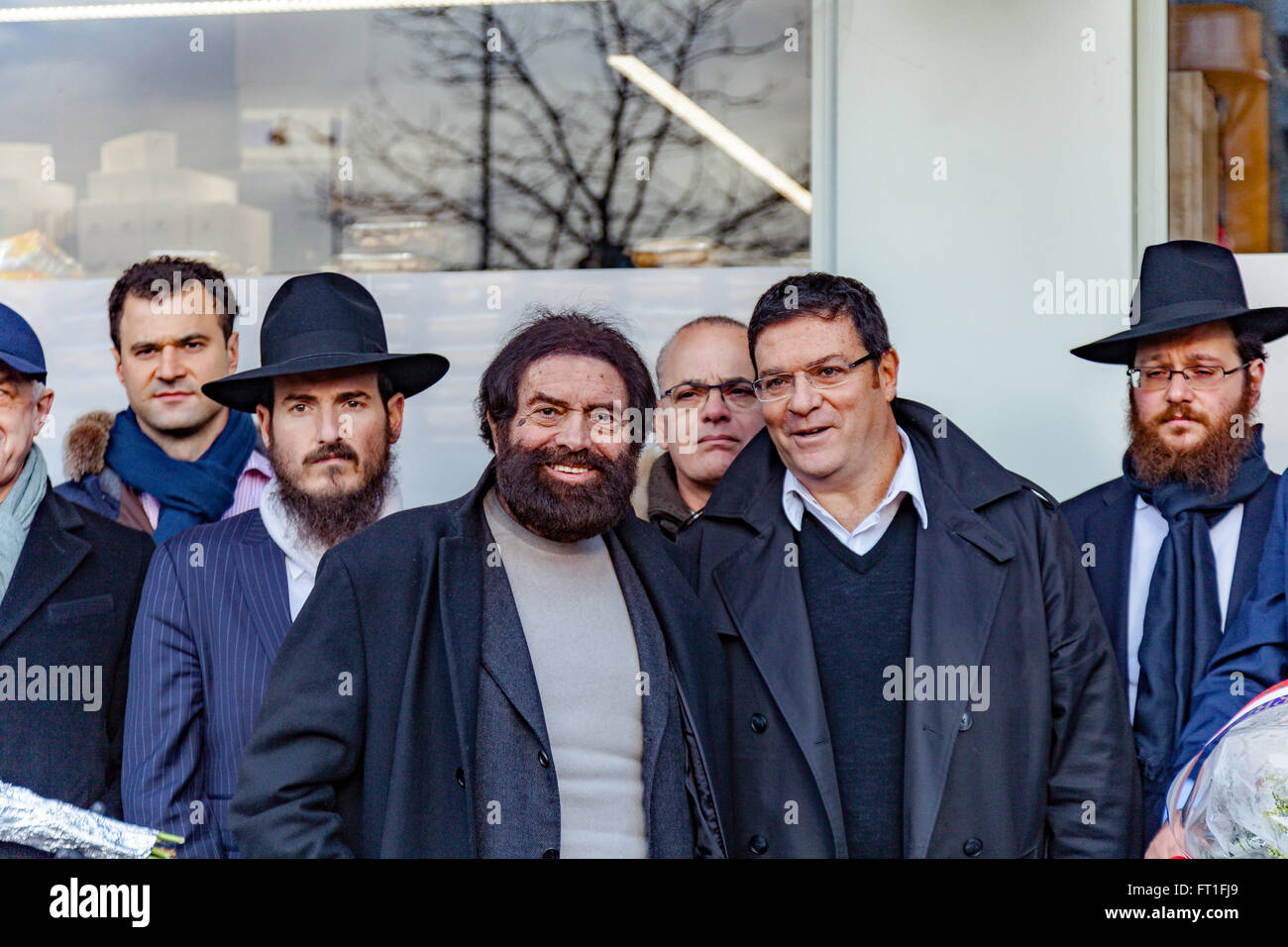 French jewish CRIF community and islamic leader paying tribute to ...