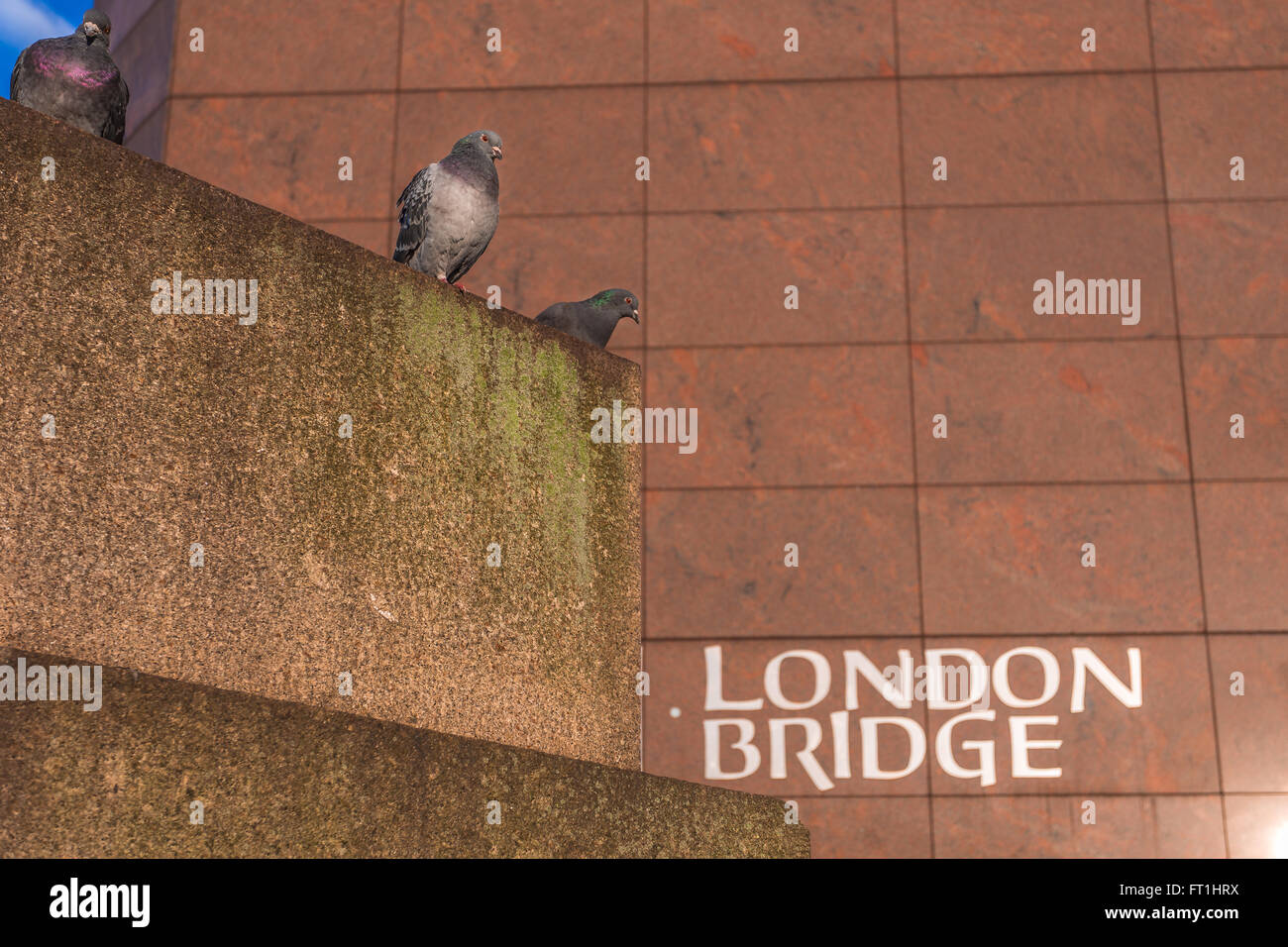 London Bridge sign on Red Ochre building, London, United Kingdom Stock ...