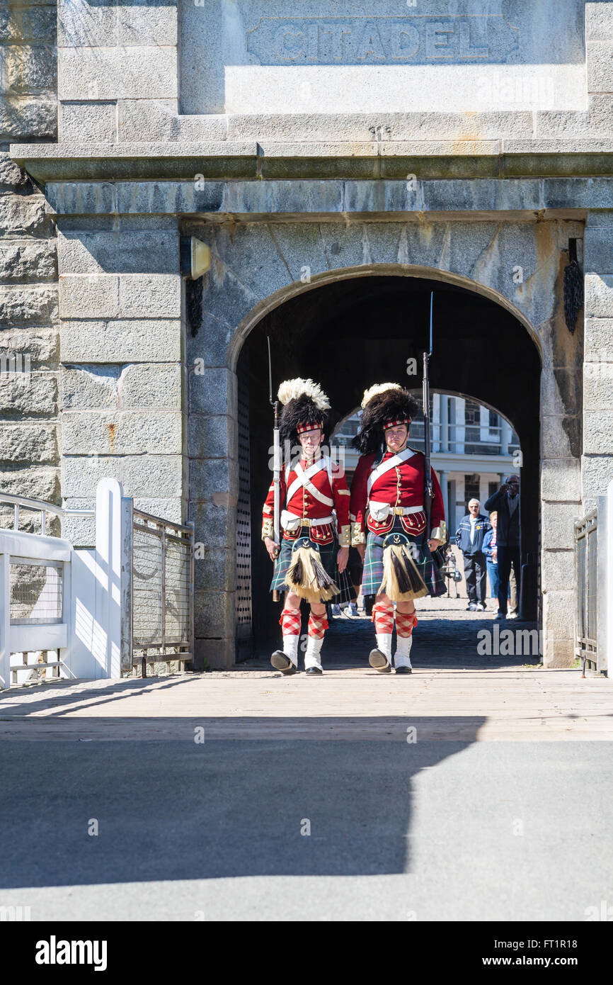 Traditional guard at Fort Halifax on Citadel Hill in Halifax, Nova ...