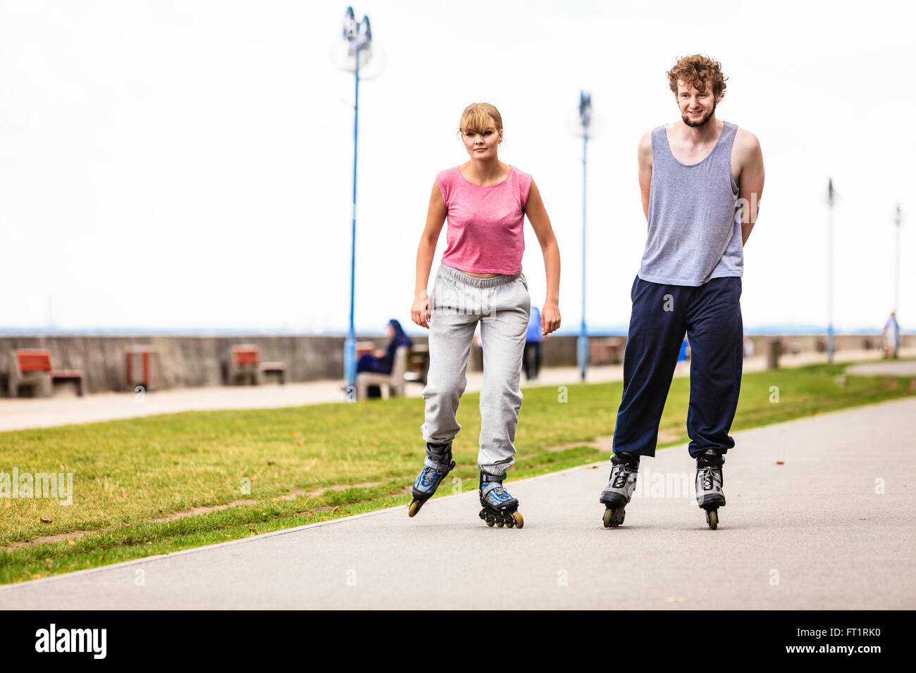 Outdoors activities sport and free time. Summertime exercising and ...
